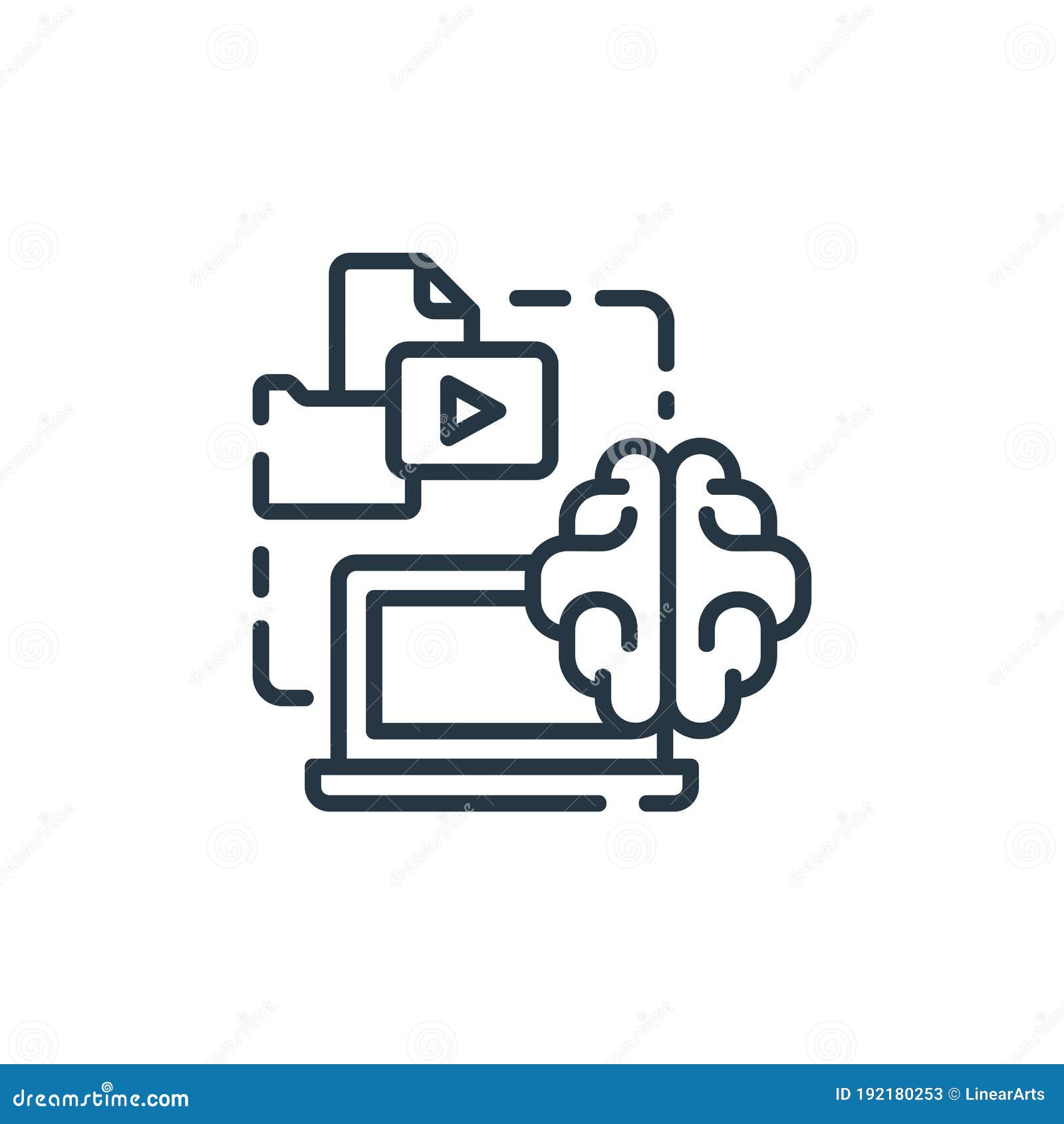 Digital Learning Icon Vector from Digital Learning Concept. Thin Line ...