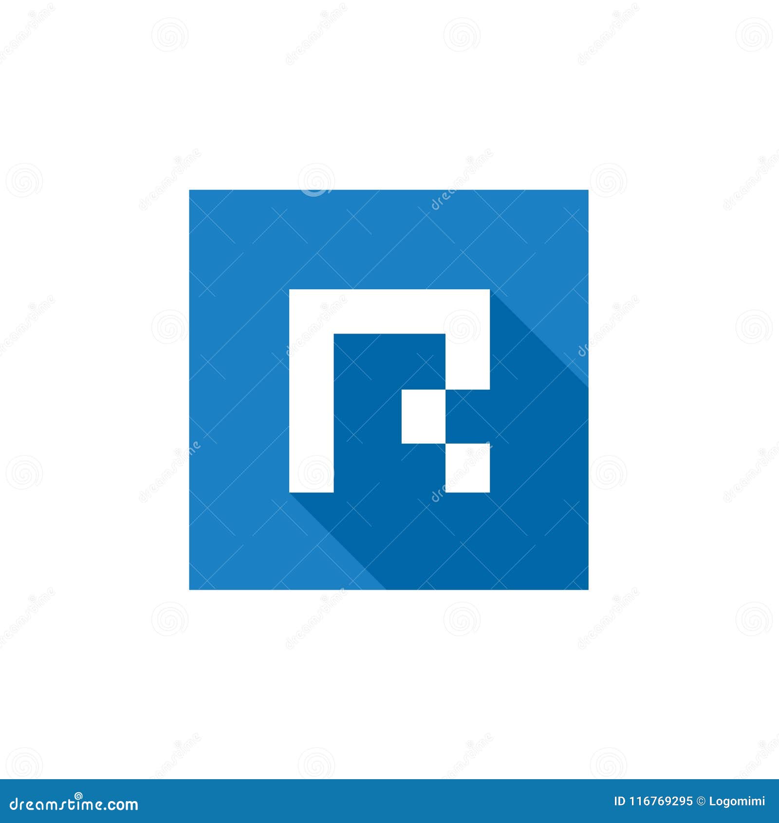 Digital Letter R Logo, Flat Vector Design Stock Vector - Illustration ...