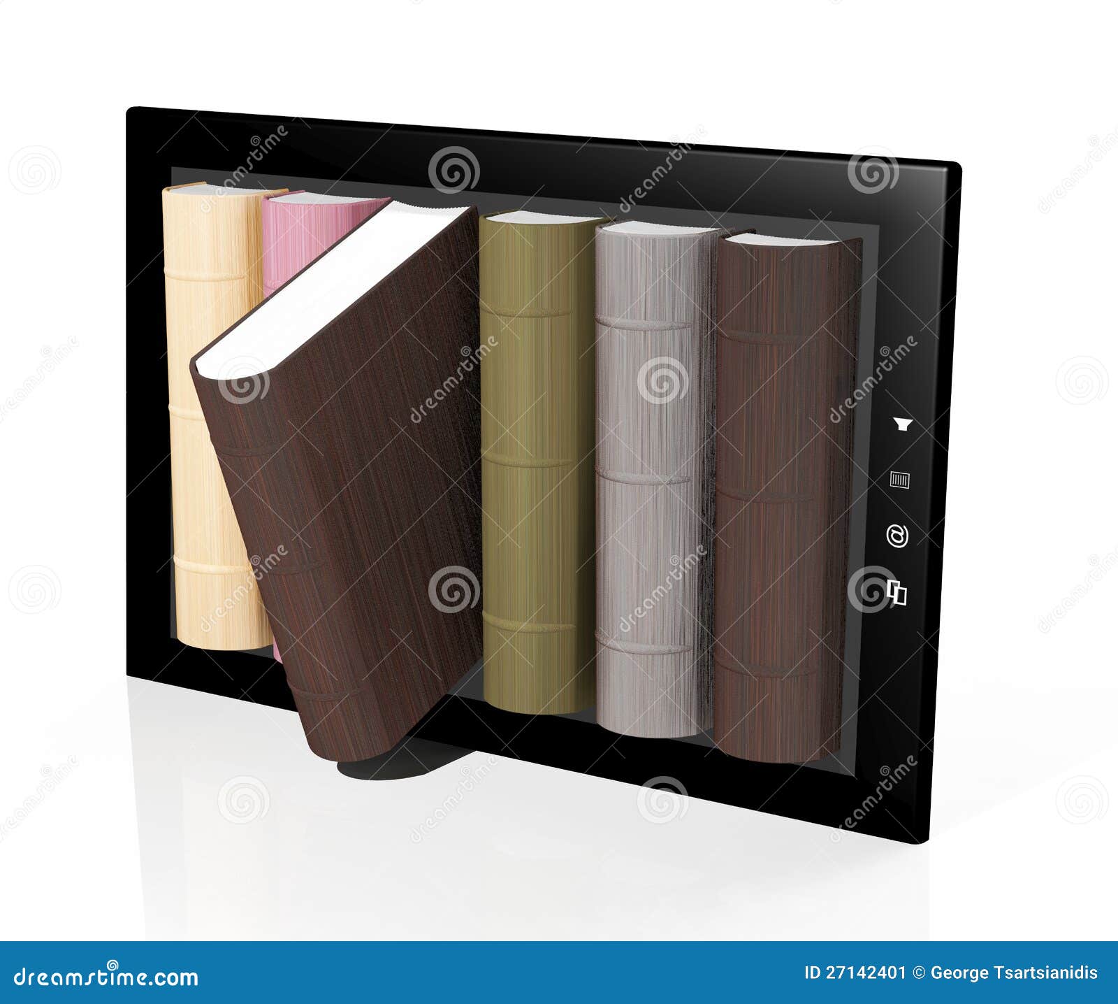 Digital library stock illustration. Illustration of electronic - 27142401