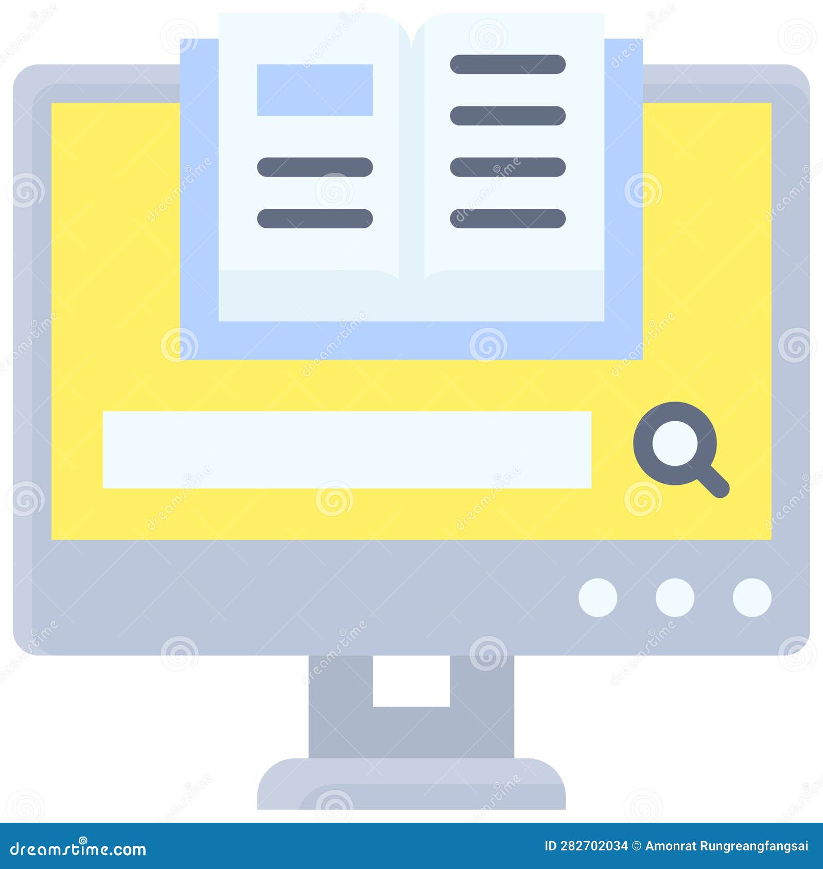 Digital Library Icon, High School Related Vector Illustration Stock ...