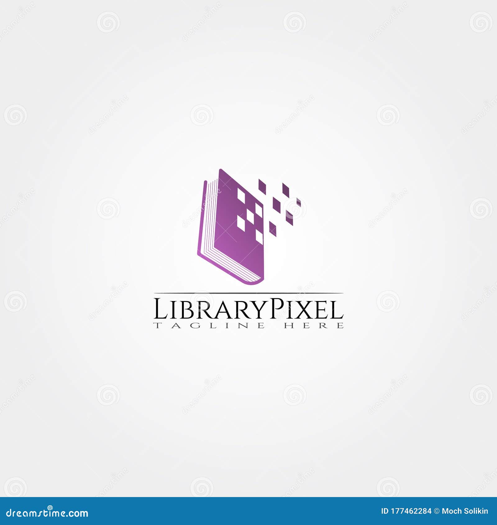Digital Library Icons Template, Creative Vector Logo Design ...