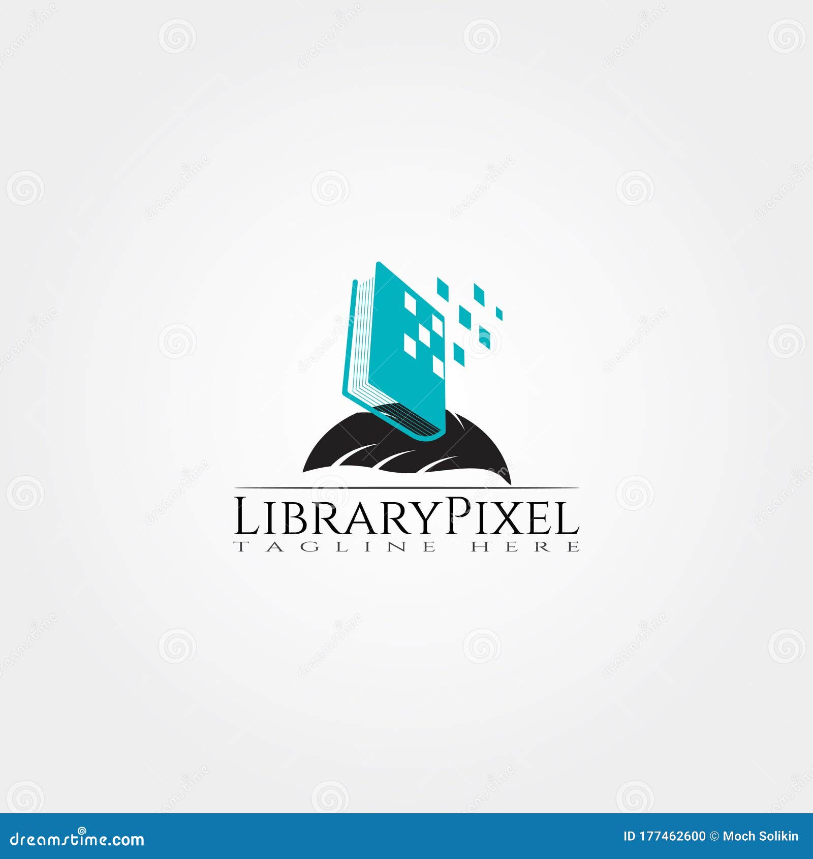 Digital Library Icons Template, Creative Vector Logo Design ...
