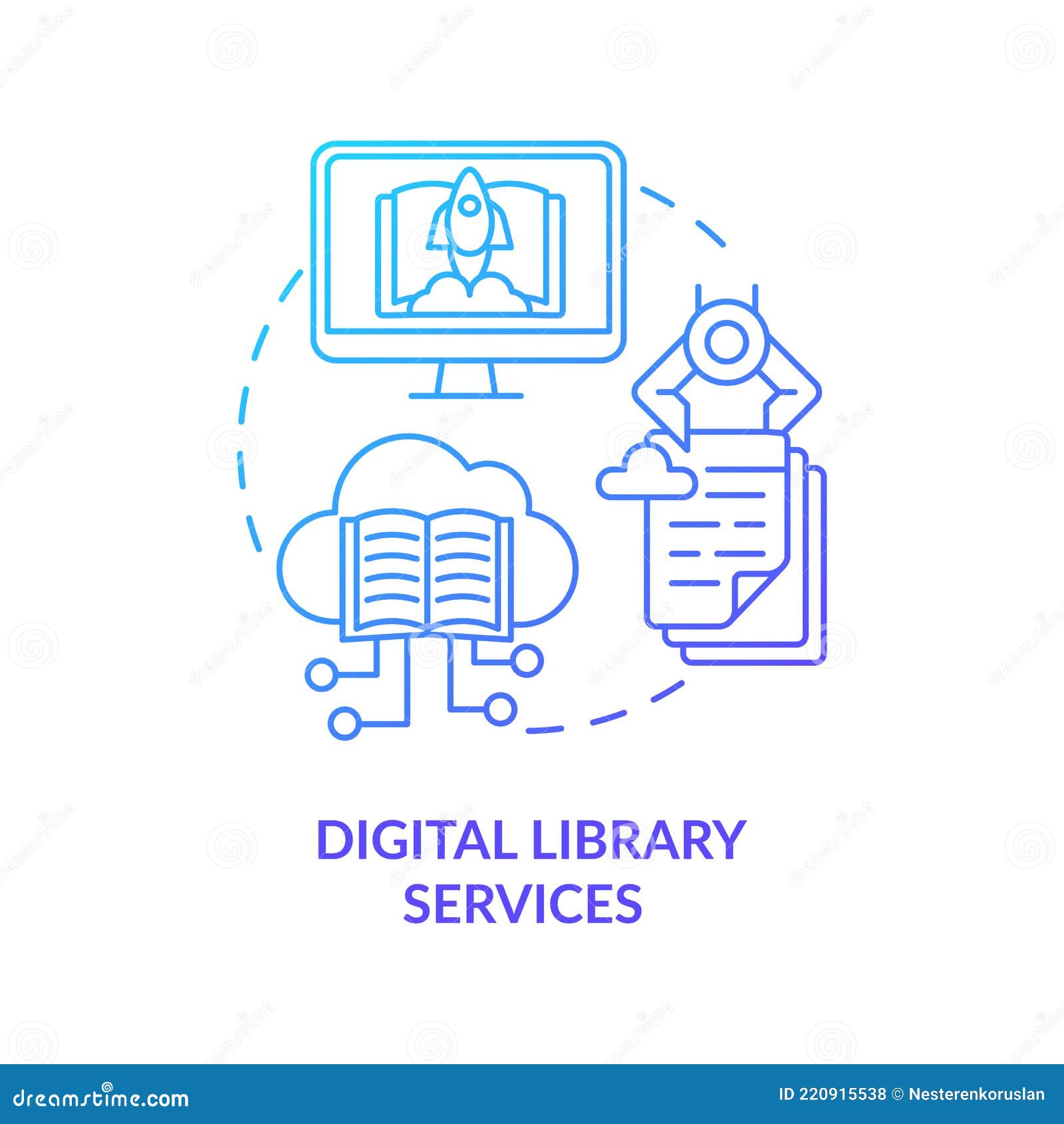 Digital Library Icon
