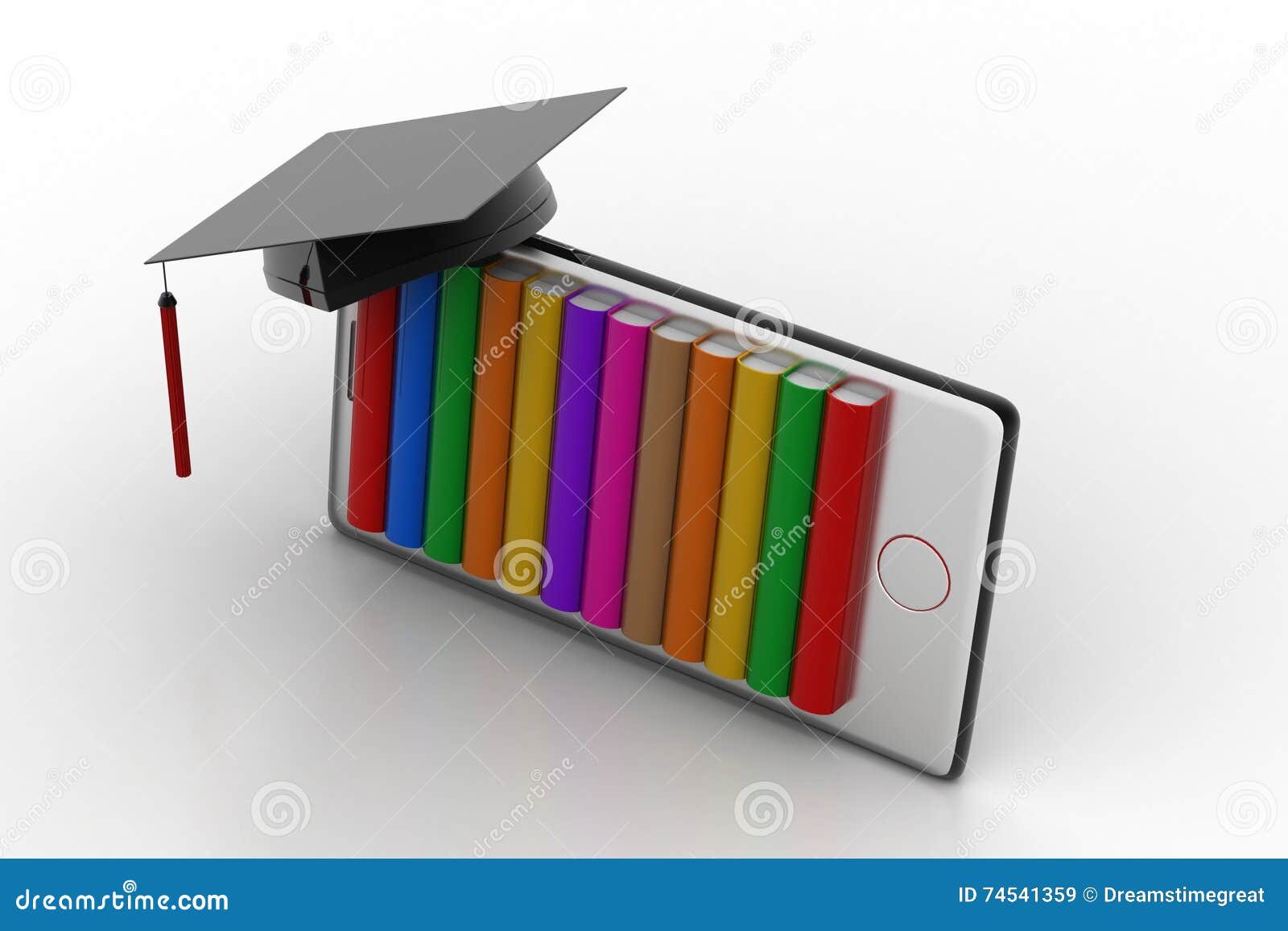 Digital library stock illustration. Illustration of electronic - 74541359