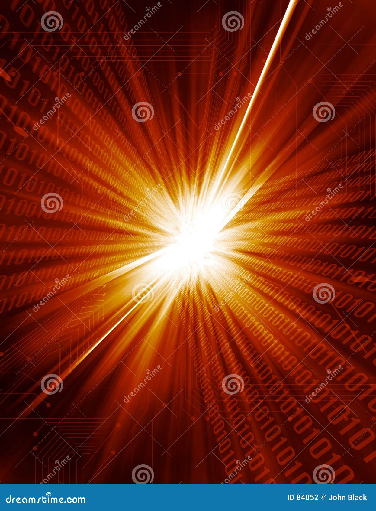 Digital Light Burst stock illustration. Illustration of bright - 84052