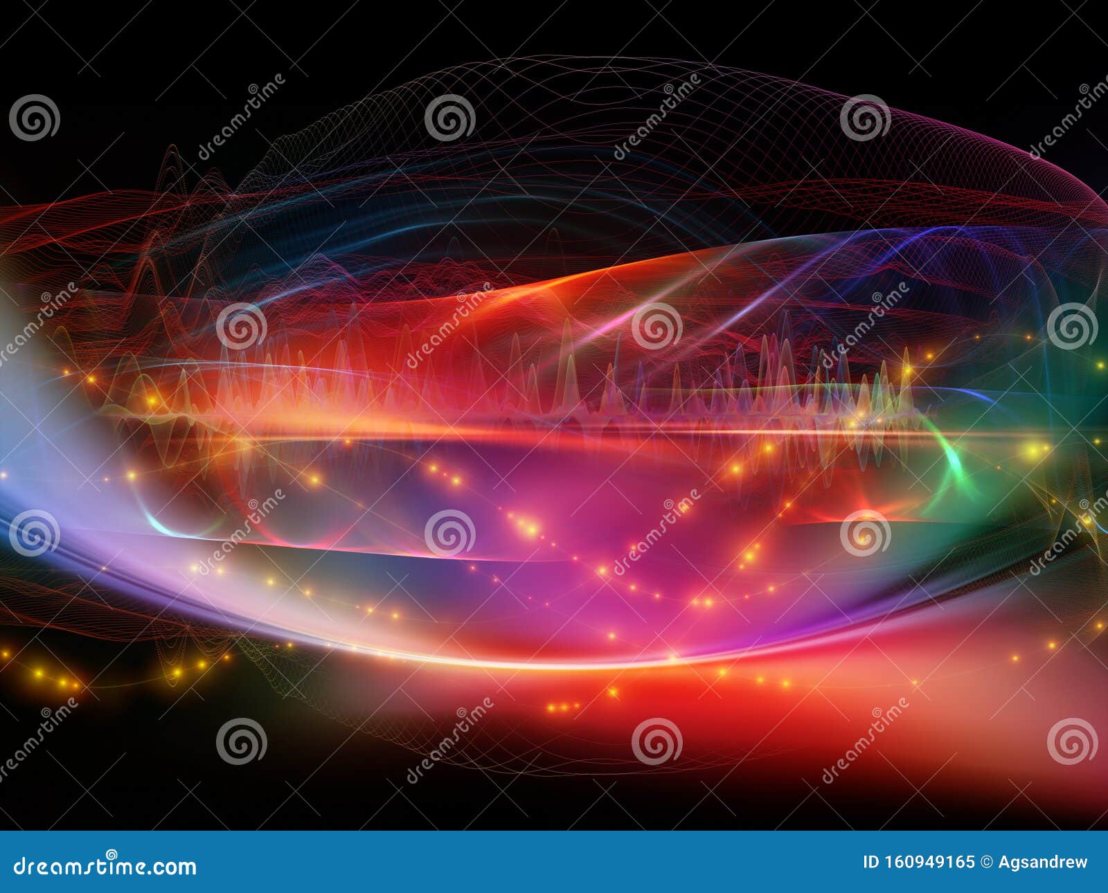 Digital Light Wave stock illustration. Illustration of movement - 160949165
