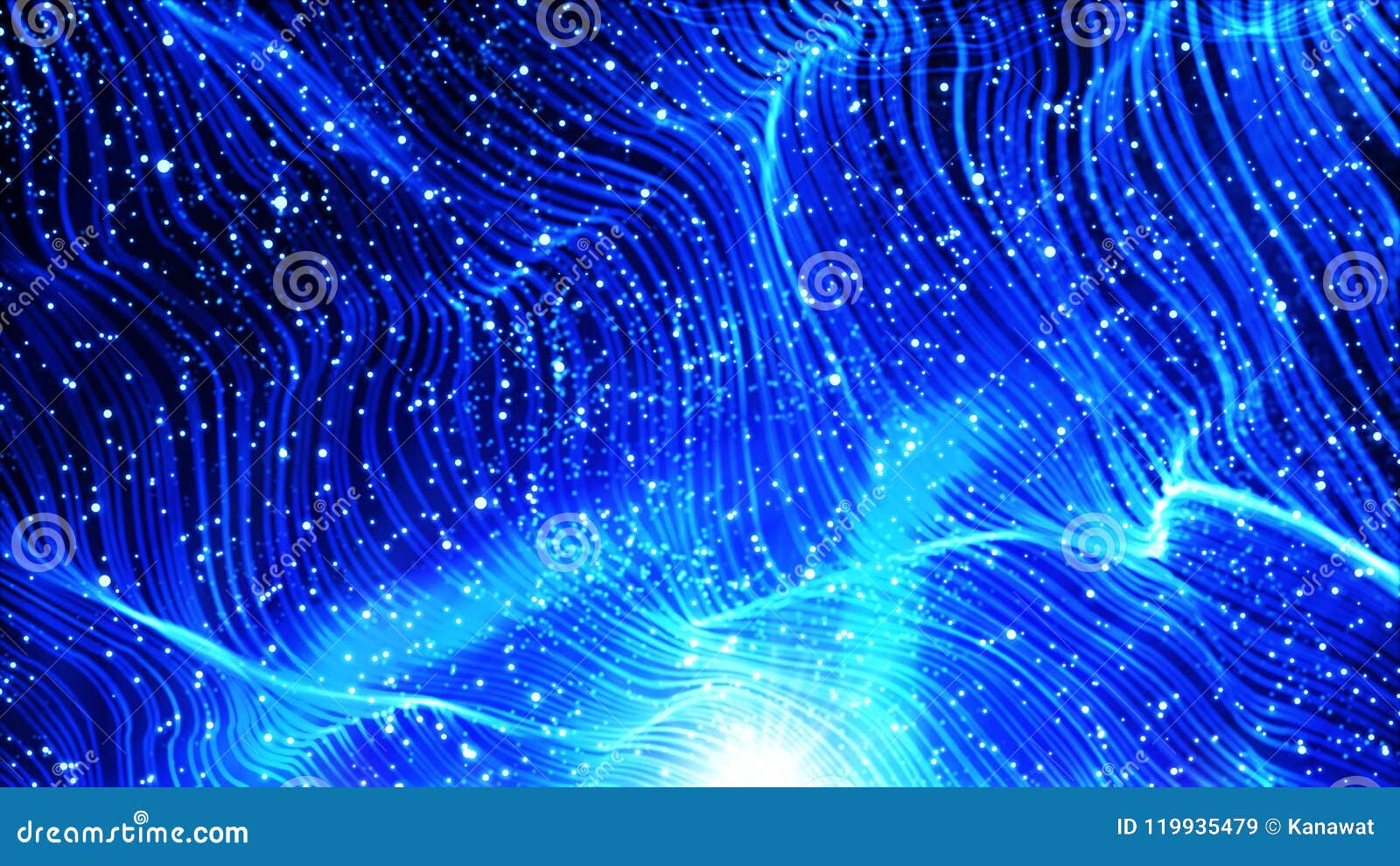 Digital Line Blue Color Wave Abstract Background Stock Illustration ...