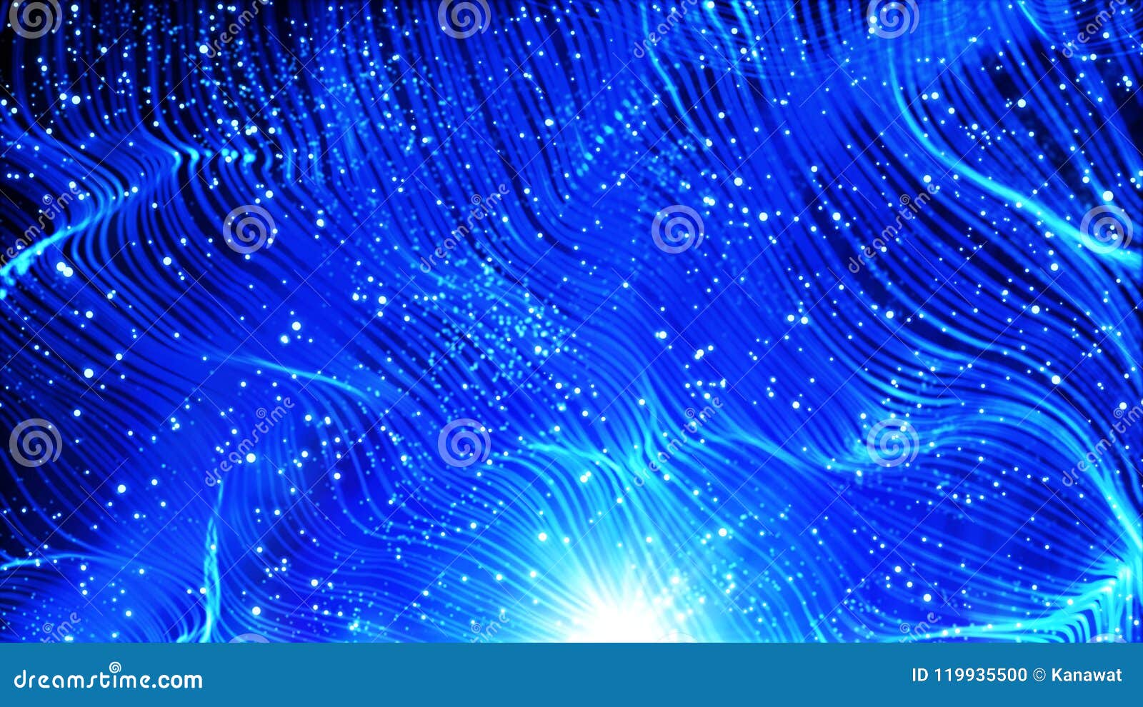 Digital Line Blue Color Wave Abstract Background Stock Illustration ...