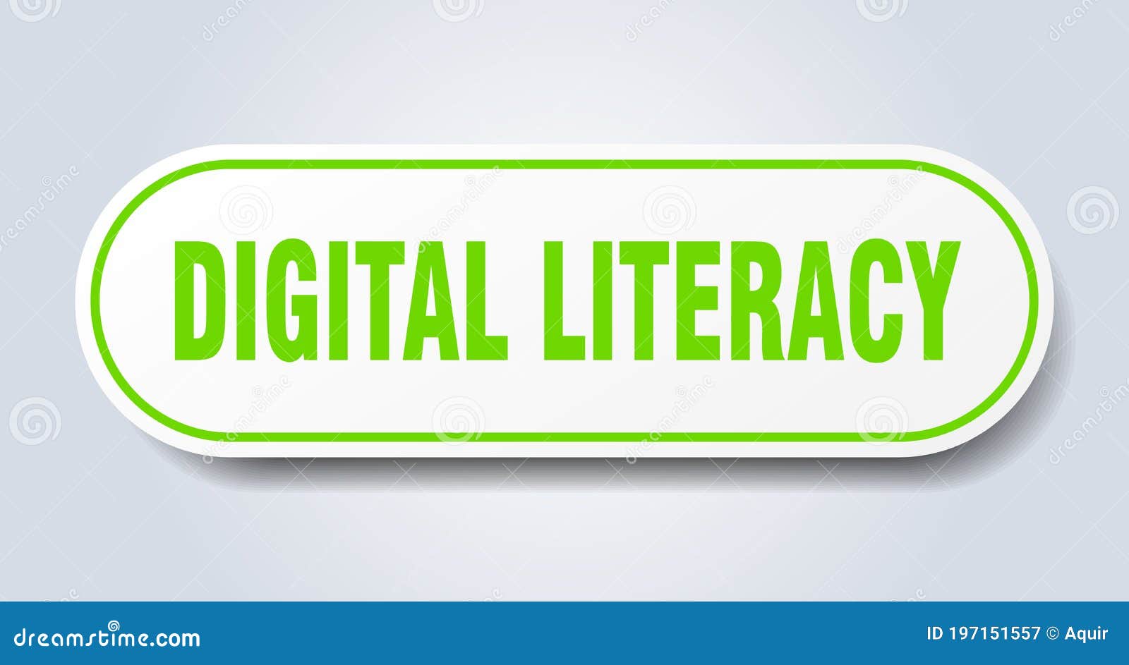Digital literacy sticker. stock vector. Illustration of price - 197151557
