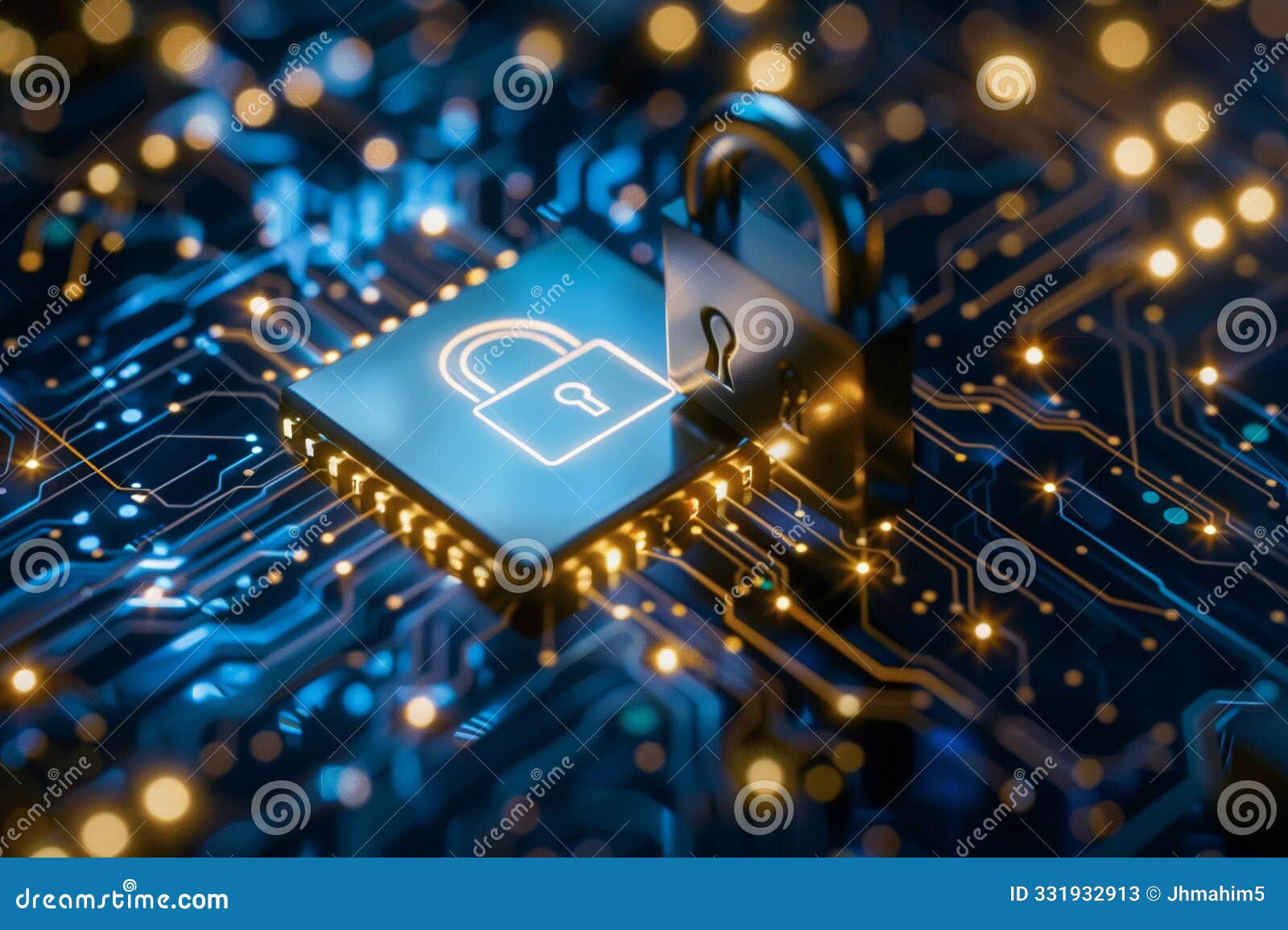 Cybersecurity Digital Safeguard Stock Illustration - Illustration of ...