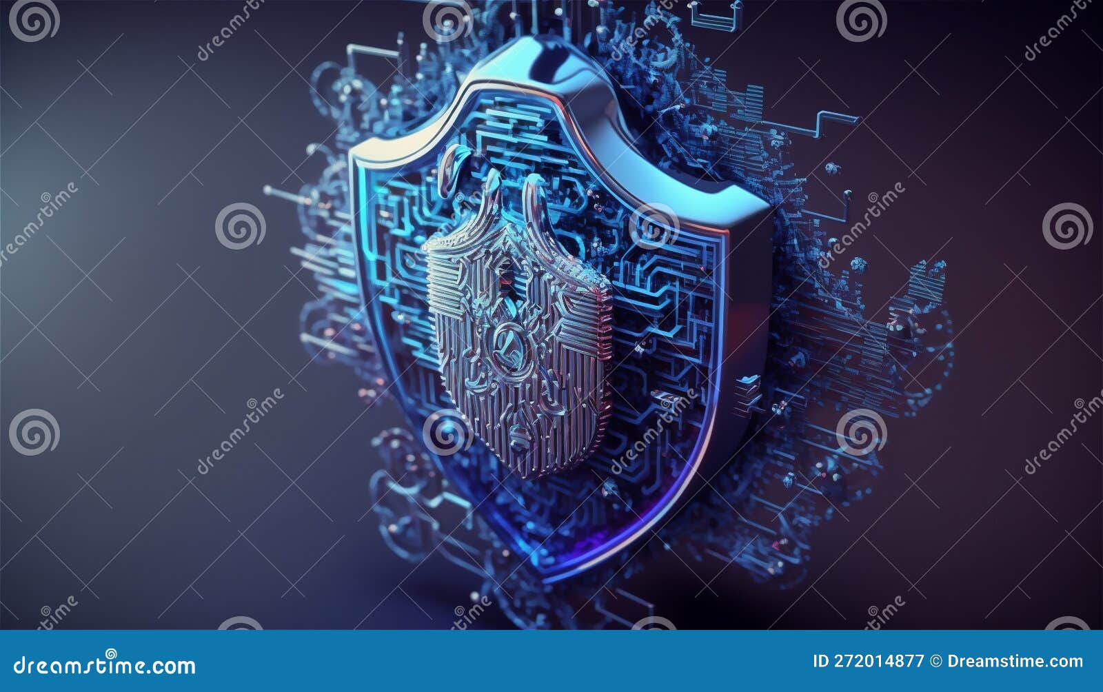 Digital Lock, Cybersecurity Concept, Free Space for Text. Generative AI ...