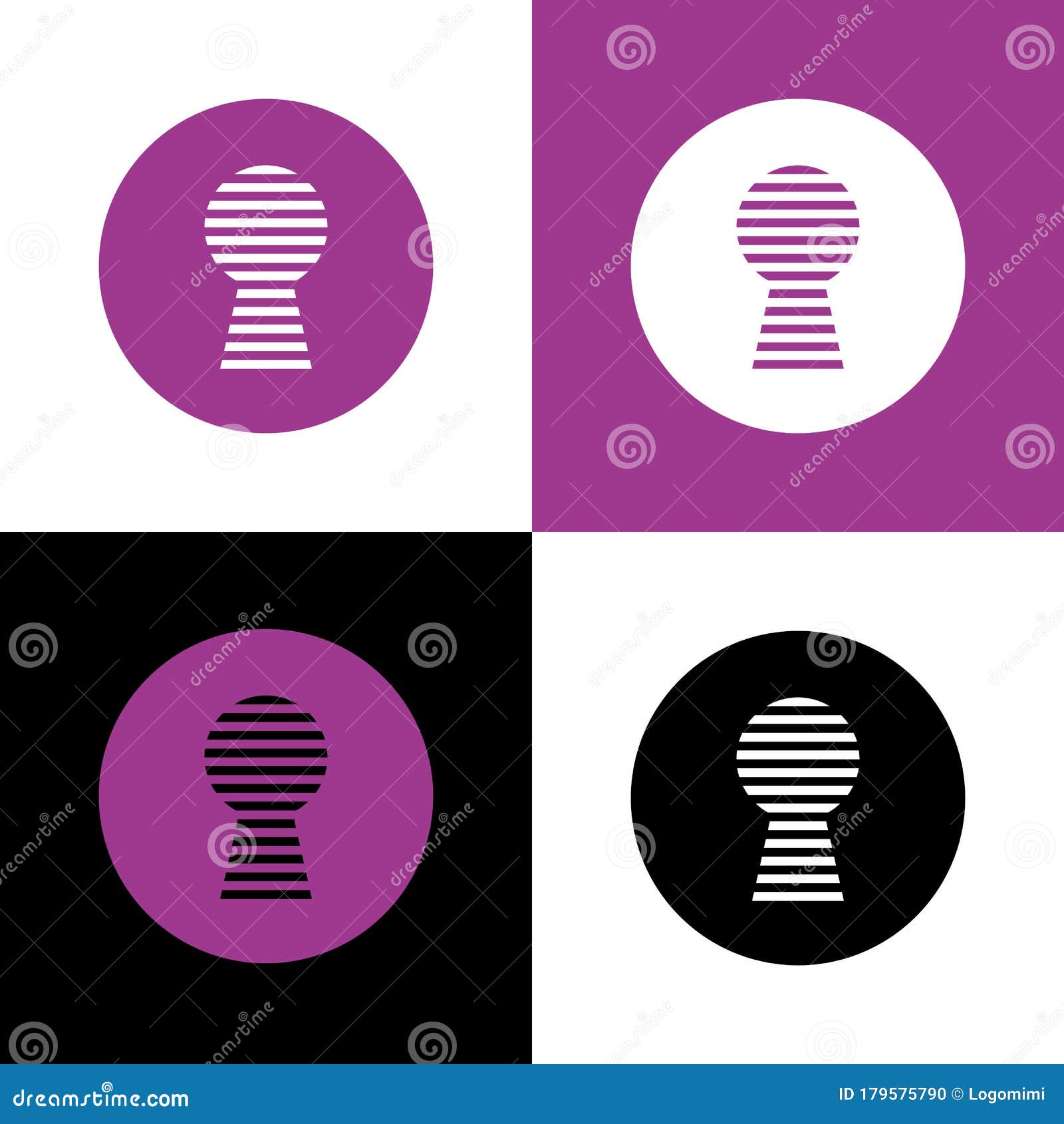 Digital Lock Icon, Abstract Keyhole Symbol - Vector Stock Vector ...