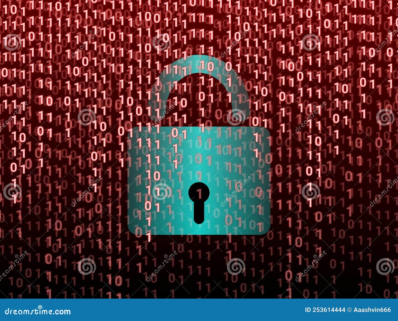 Digital Lock Illustration Image with Hanging Number Stock Illustration ...