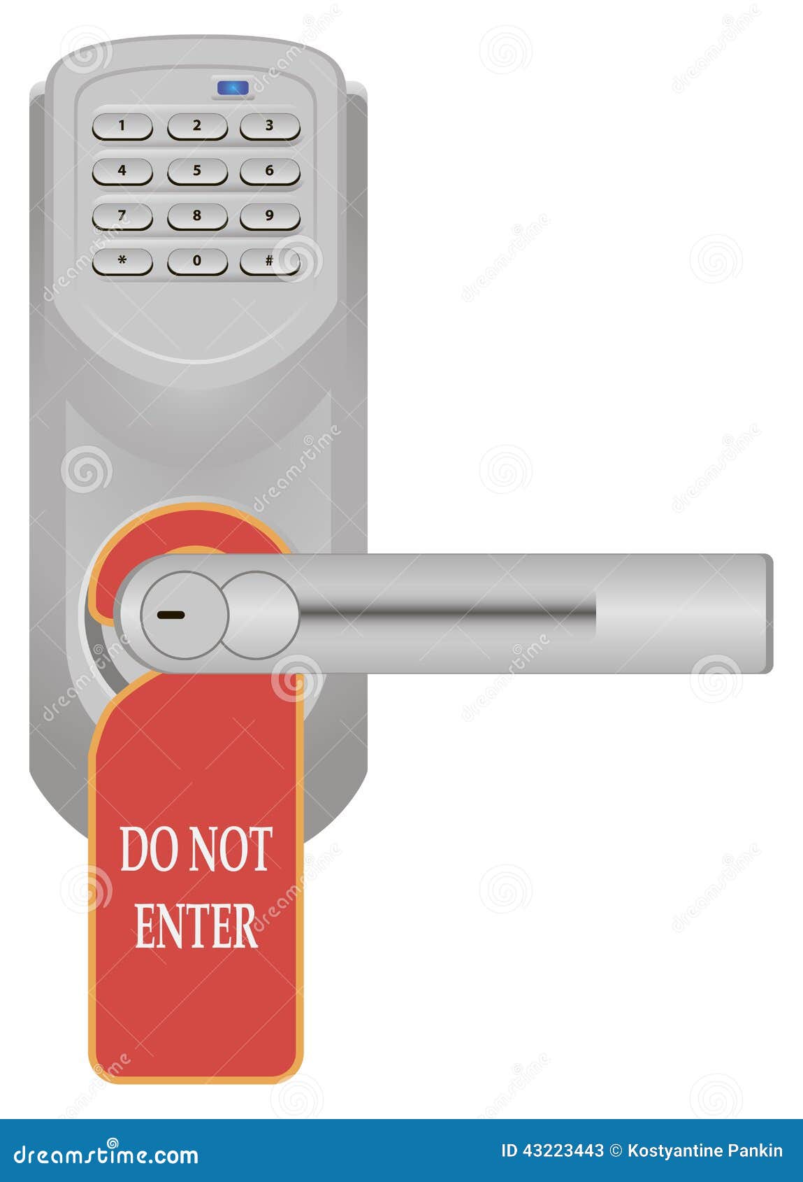 Digital lock stock vector. Illustration of keyless, restriction - 43223443