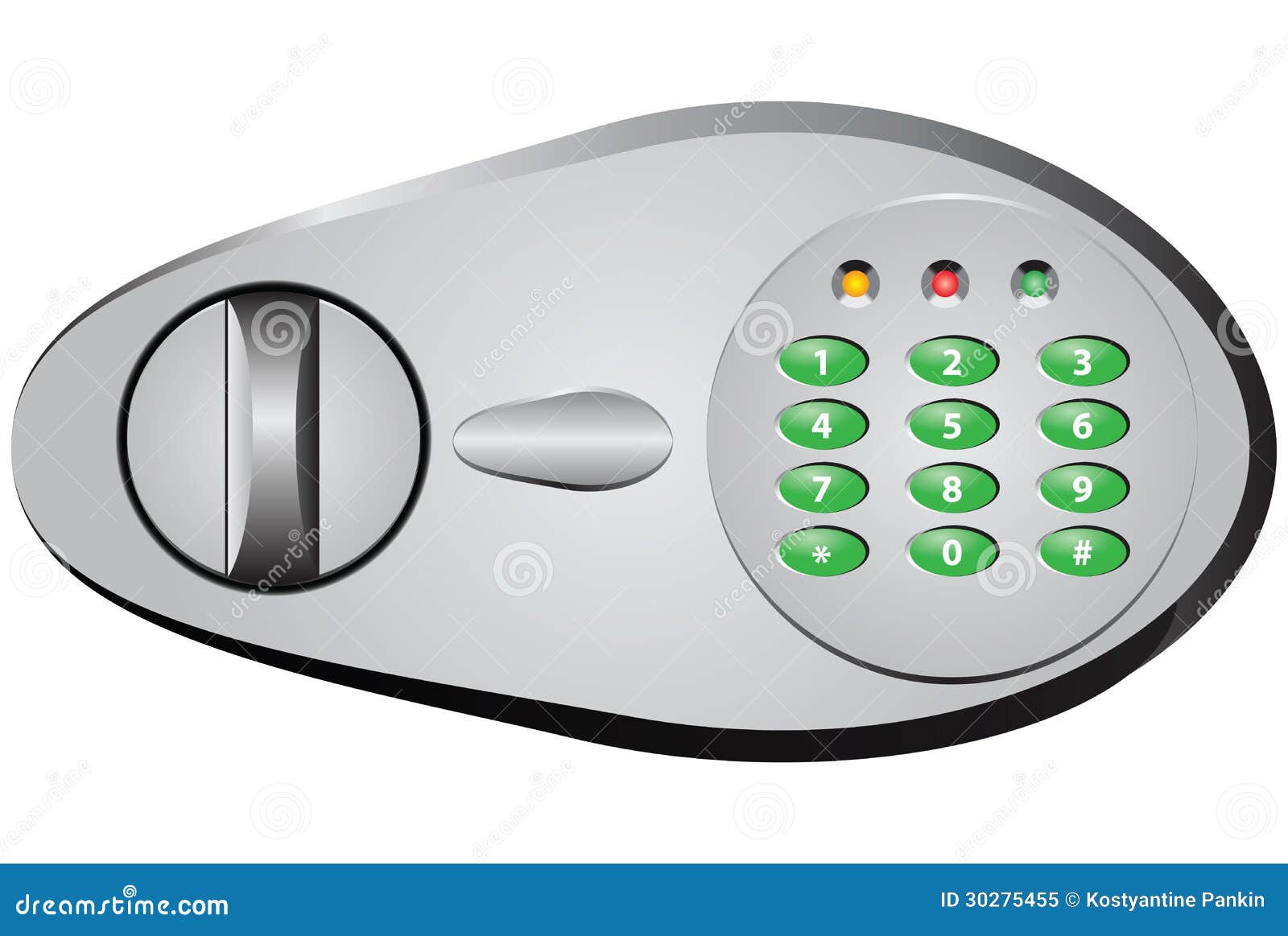 Digital lock for safe stock vector. Illustration of button - 30275455