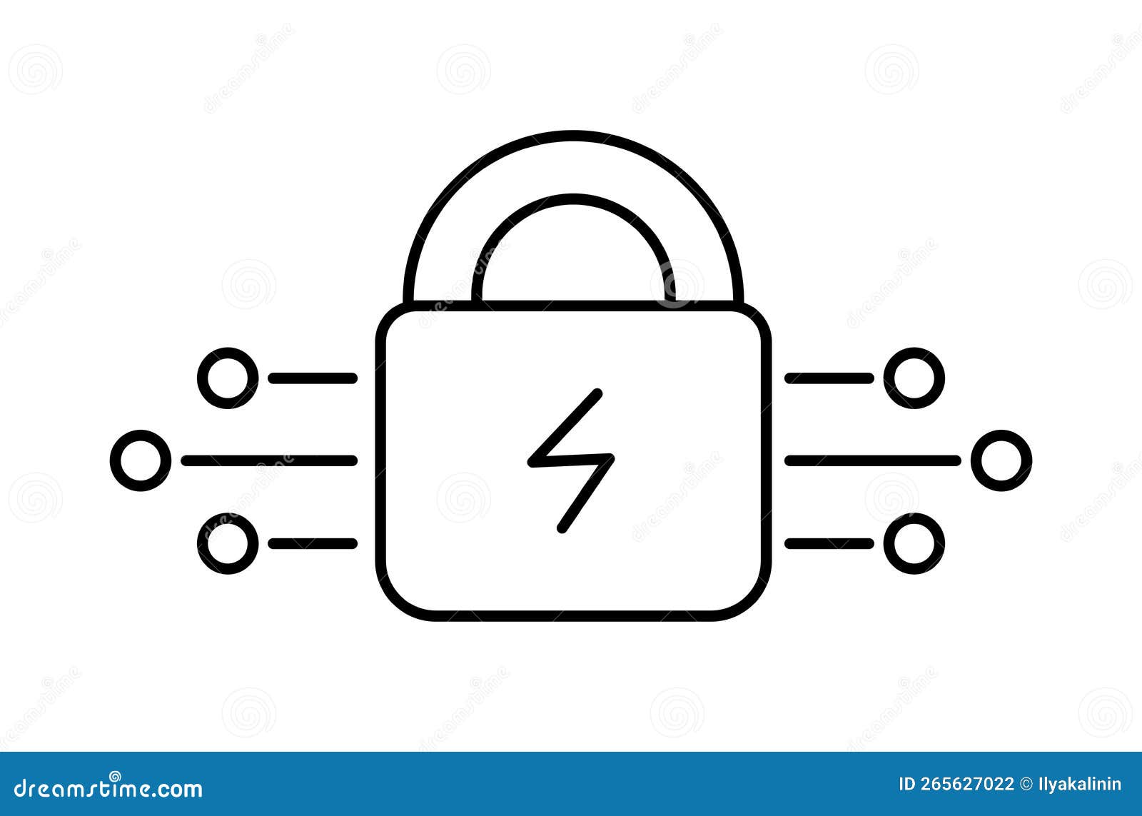 Digital Lock Symbol. Cyber Security. Network Electronic Key. Vector ...
