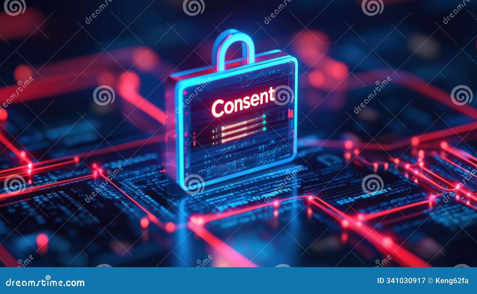 Digital Lock Symbolizing Consent, Showcasing Security and Privacy Stock ... Digital Lock Symbolizing Consent, Showcasing Security and Privacy Stock ...