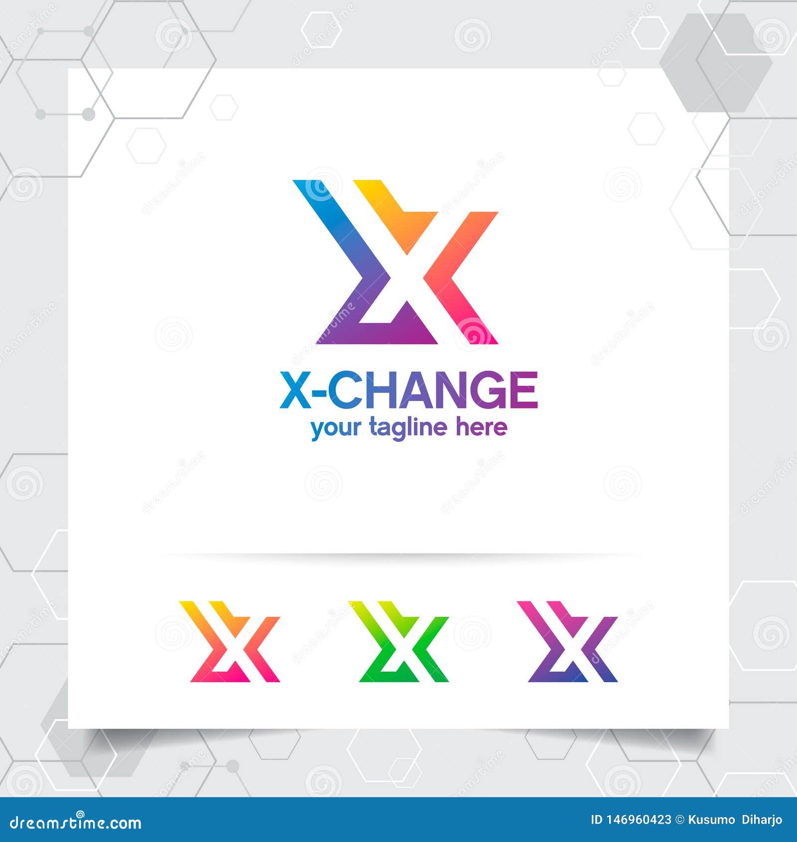Digital Logo Letter X Design Vector with Modern Colorful Pixel Icon for ...