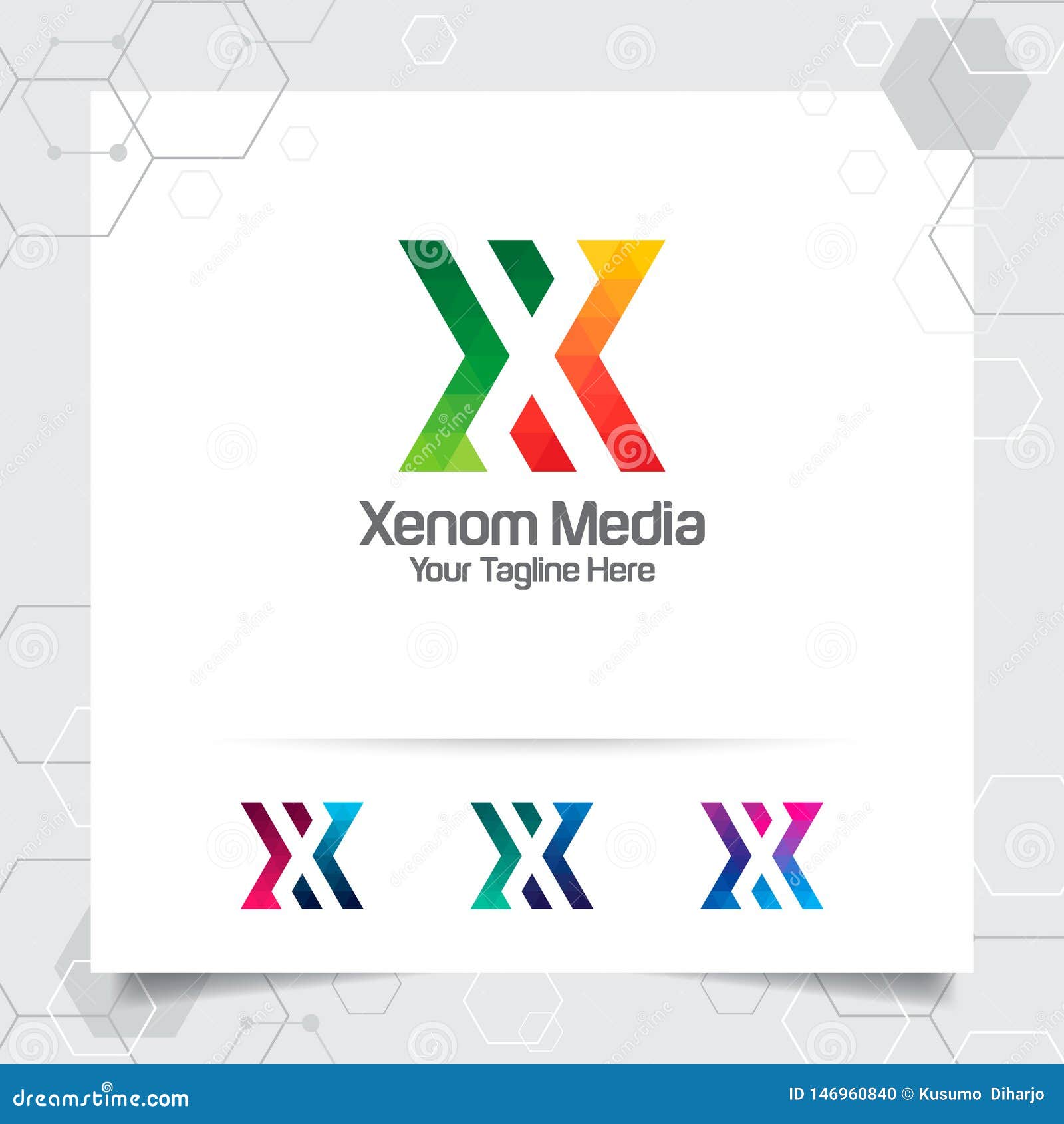 Digital Logo Letter X Design Vector with Modern Colorful Pixel Icon for ...
