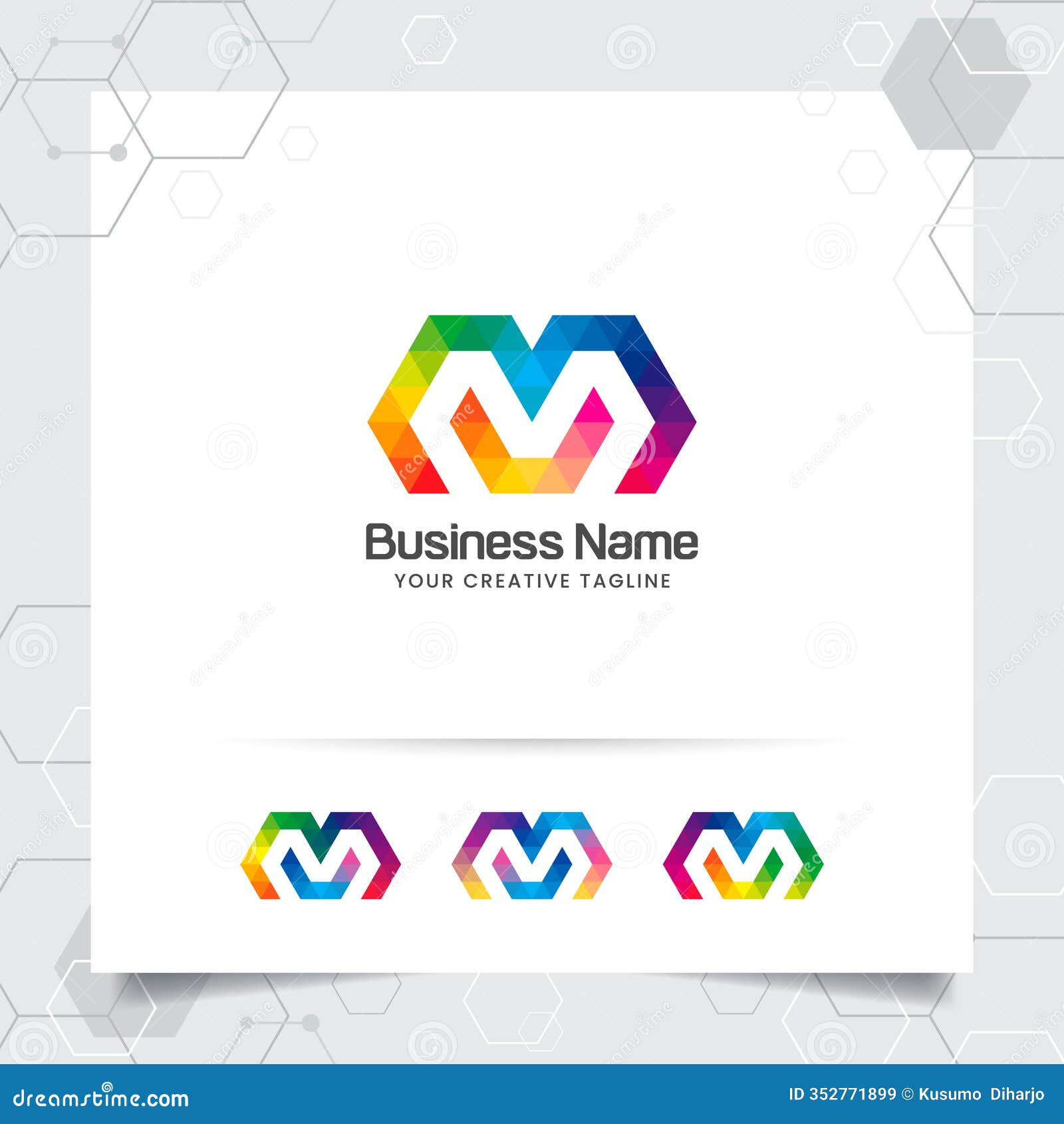 Digital Logo Letter M Design Vector with Modern Colorful Pixel Icon for ...