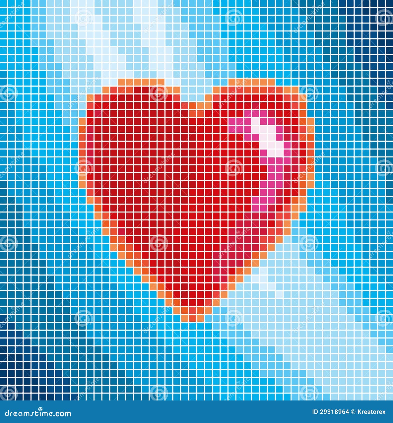 Digital love stock vector. Illustration of modern, bright - 29318964