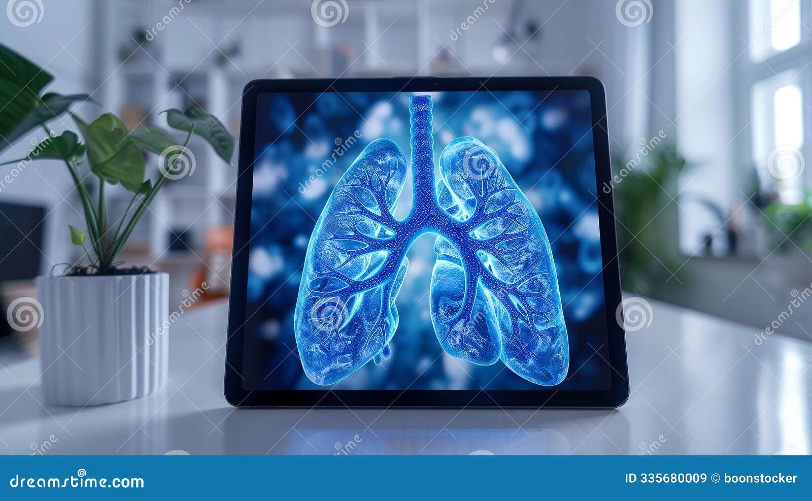 Digital Lung Anatomy Visualization. AI Generated. Stock Photography ...