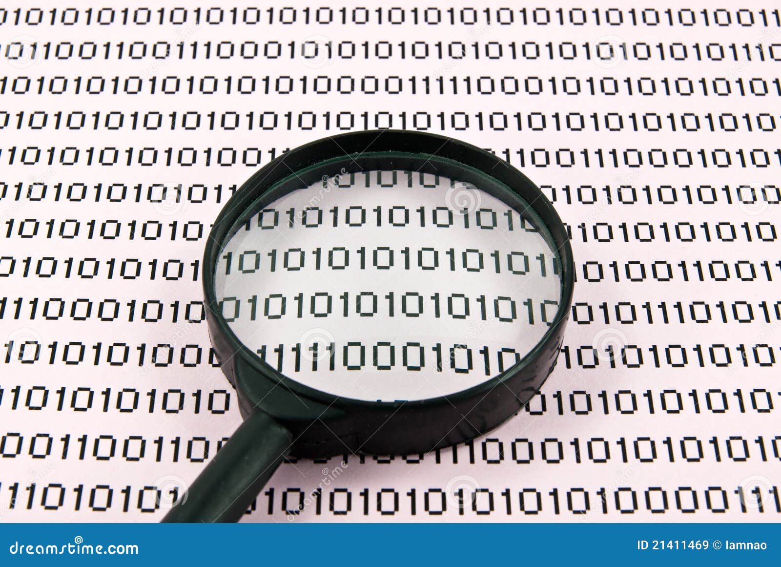 Digital and Magnifying Glass Stock Image - Image of digital ...