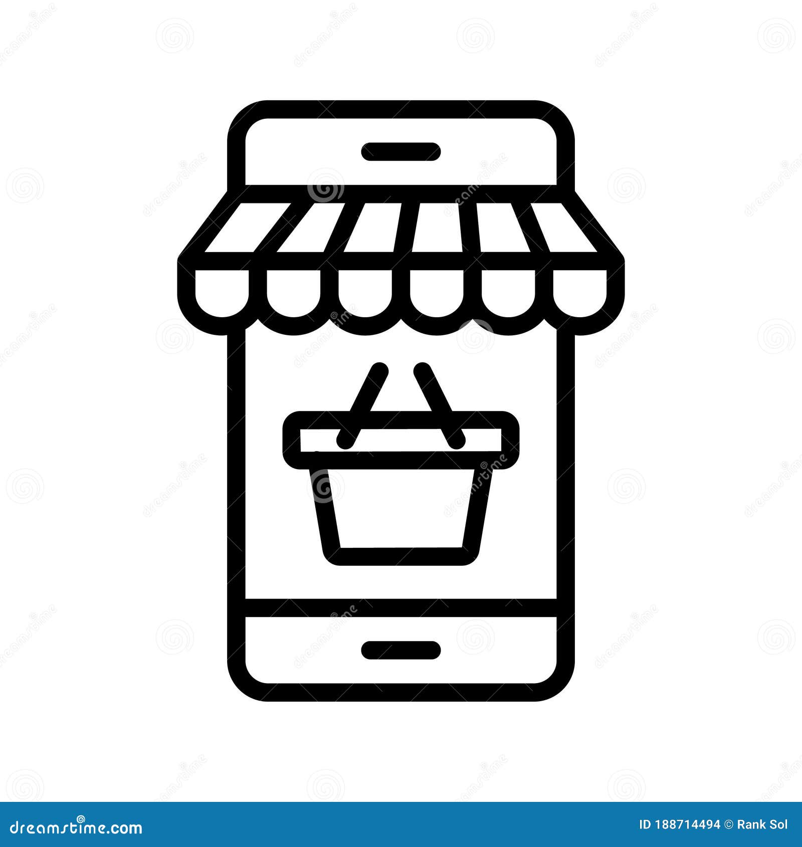 Eshop Line Style Vector Icon Which Can Easily Modify or Edit Stock ...