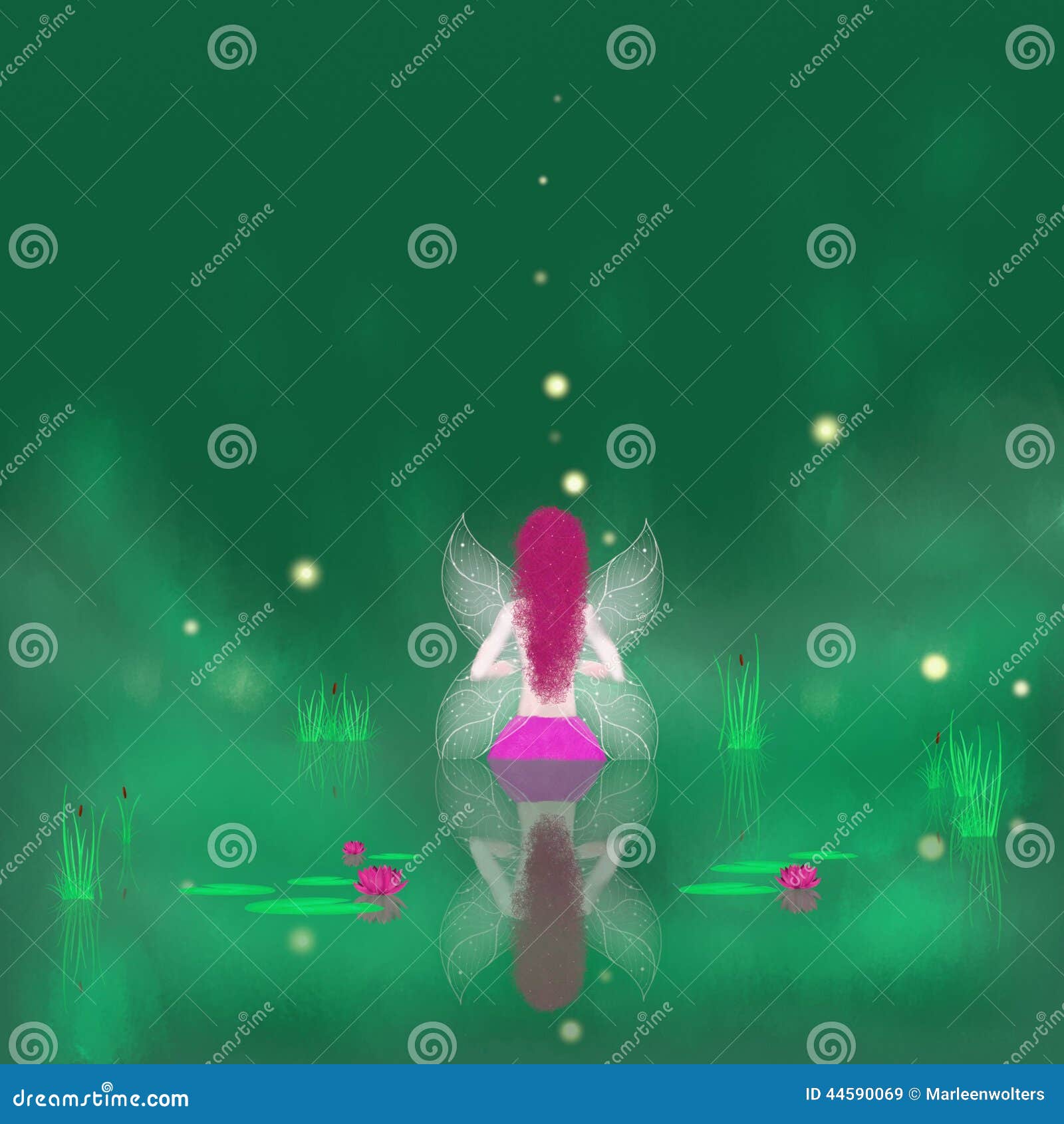 Digital-Malerei der Fee stock abbildung. Illustration von mythisch ...
