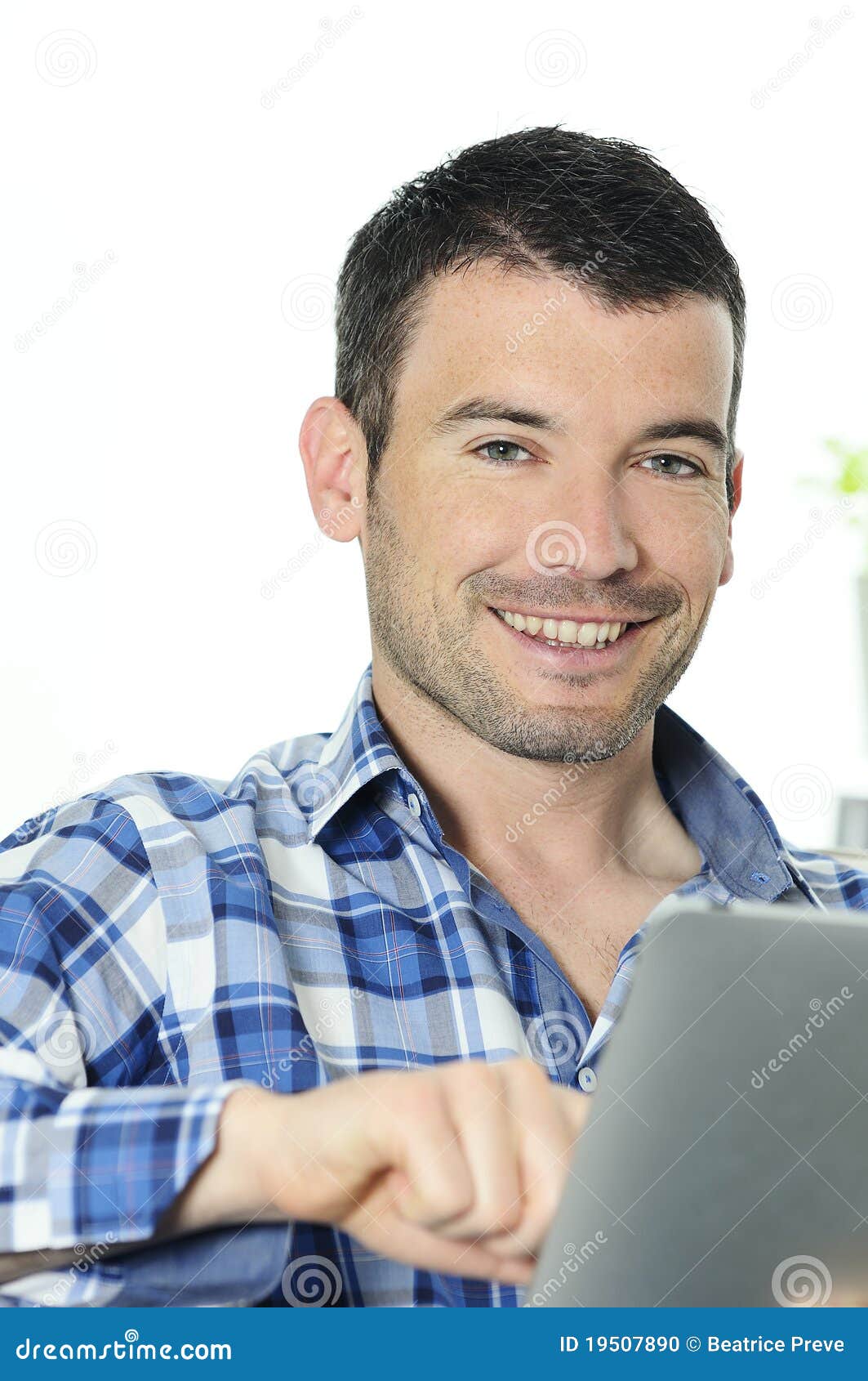 Digital man stock photo. Image of tablet, internet, electronic - 19507890
