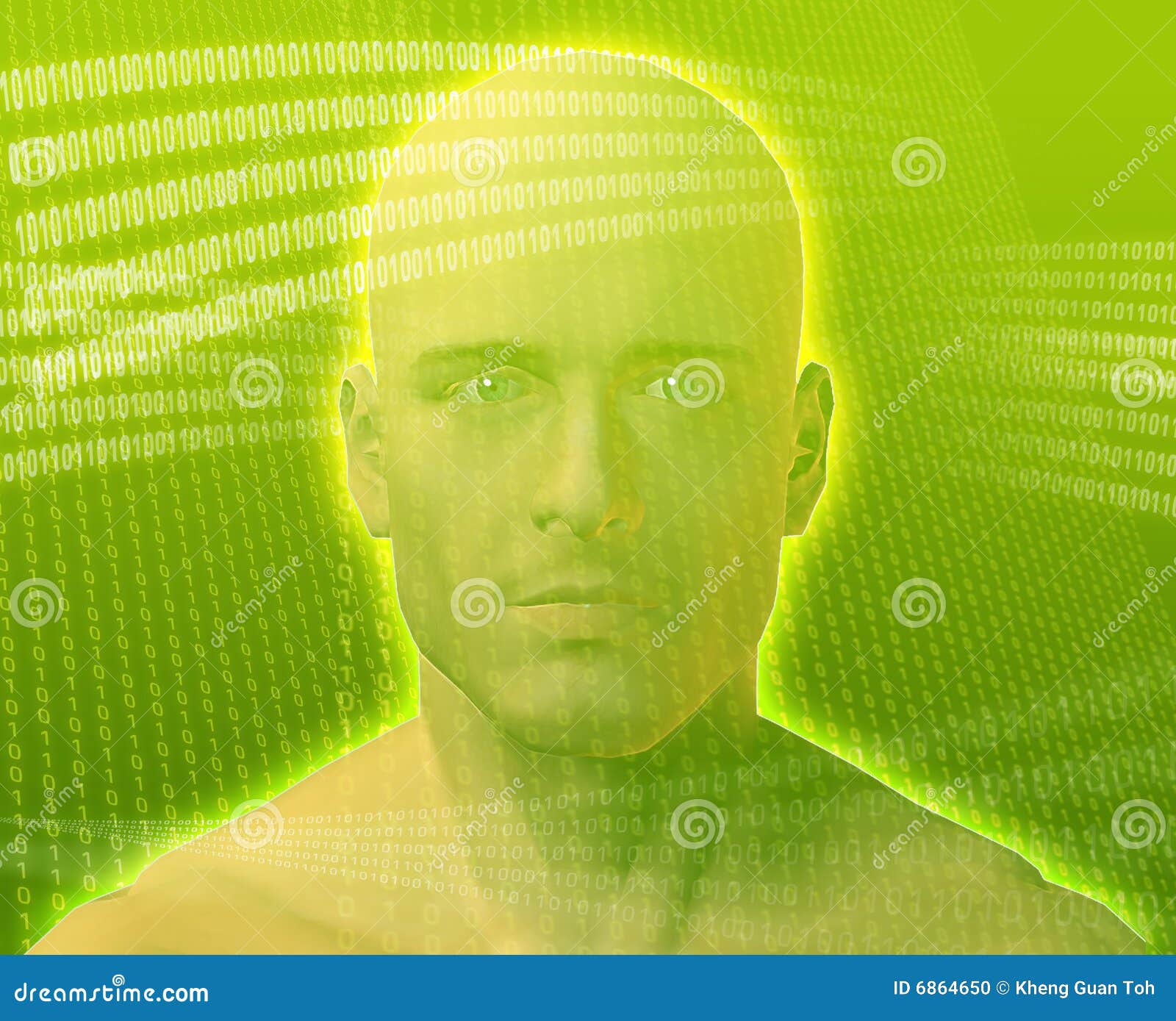 Digital Man stock illustration. Illustration of eyes, data - 6864650