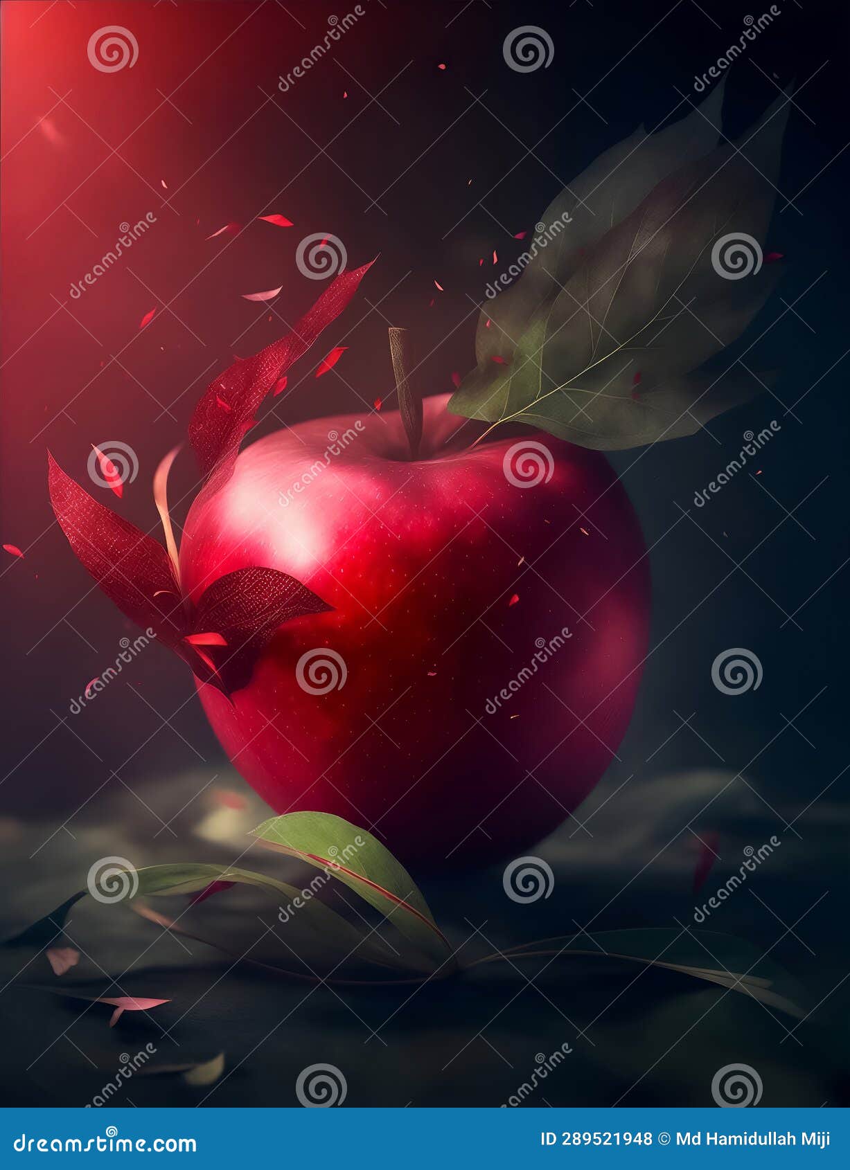 Digital Manipulation a Red Apple with a Sense of Dynamic Motion Ai ...