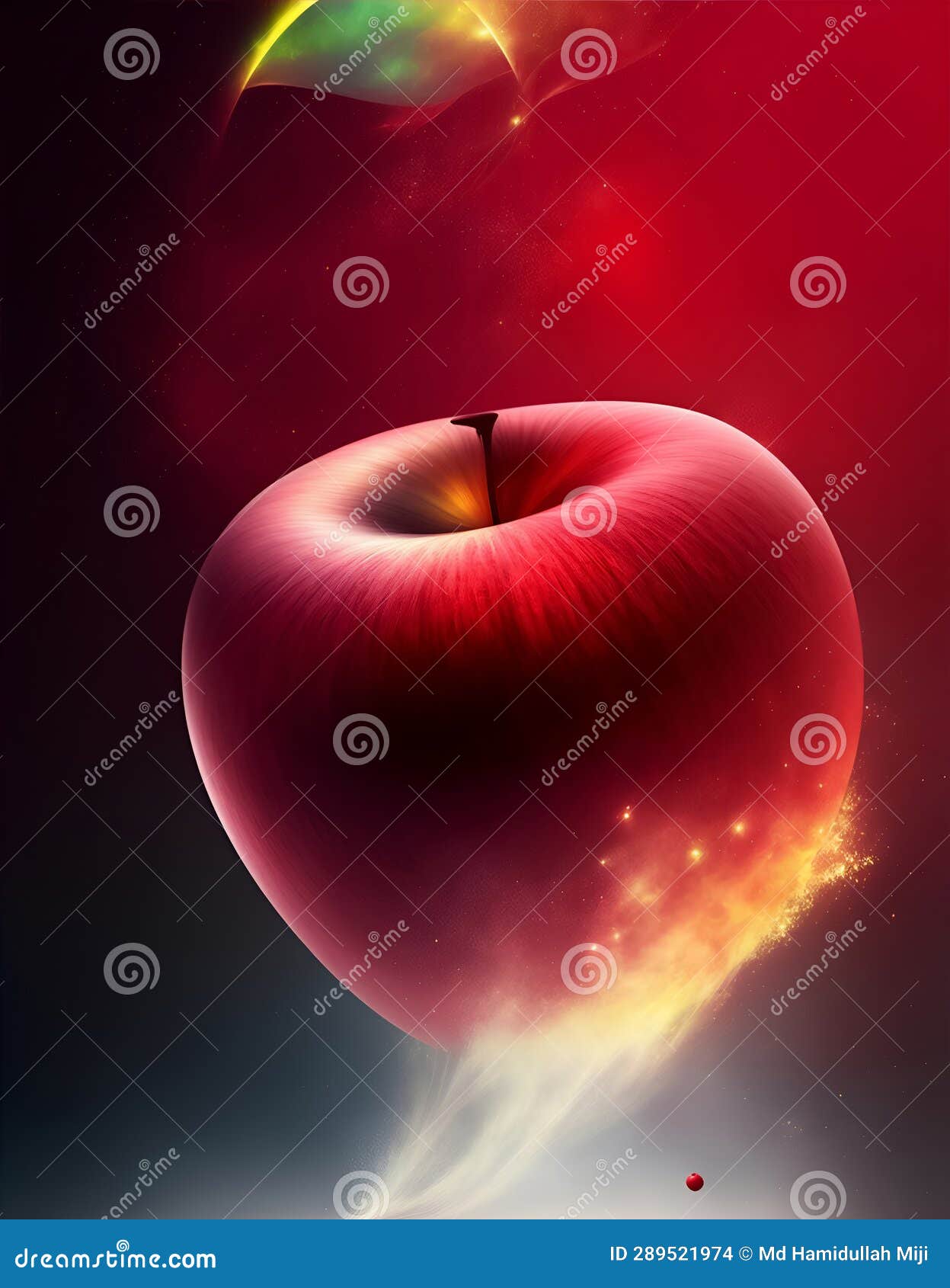 Digital Manipulation a Red Apple with a Sense of Dynamic Motion Ai ...