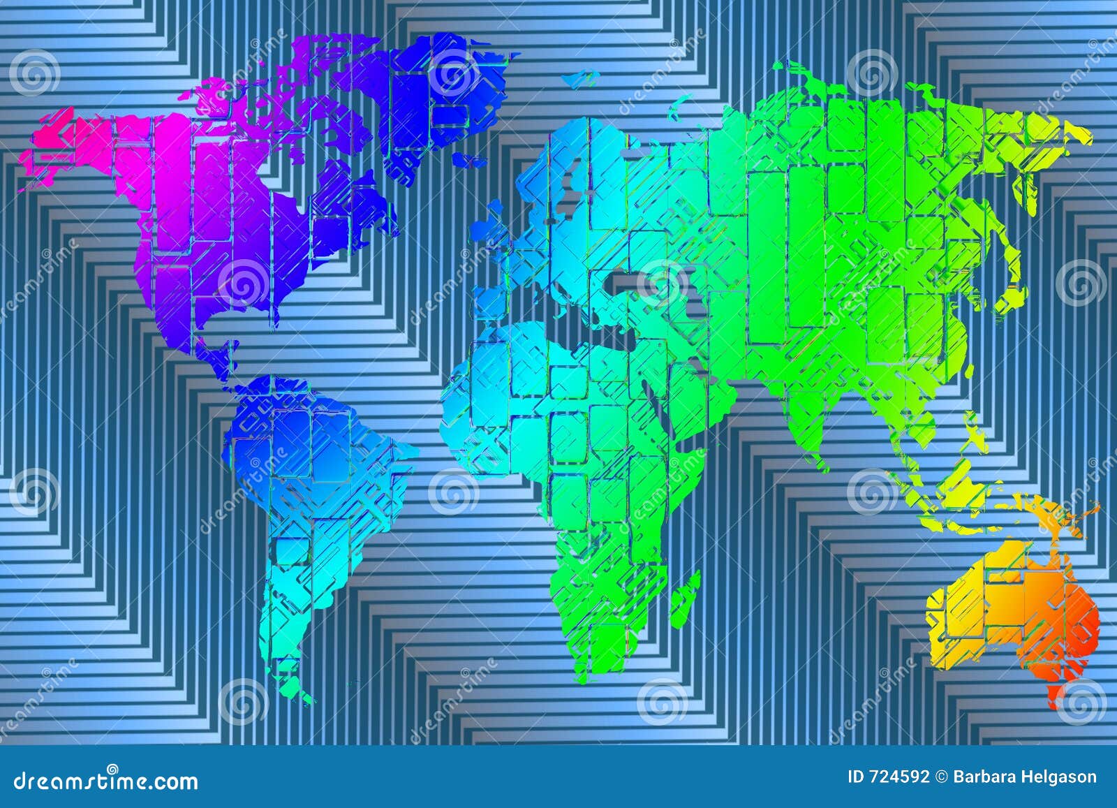 Digital map stock illustration. Illustration of graphic - 724592