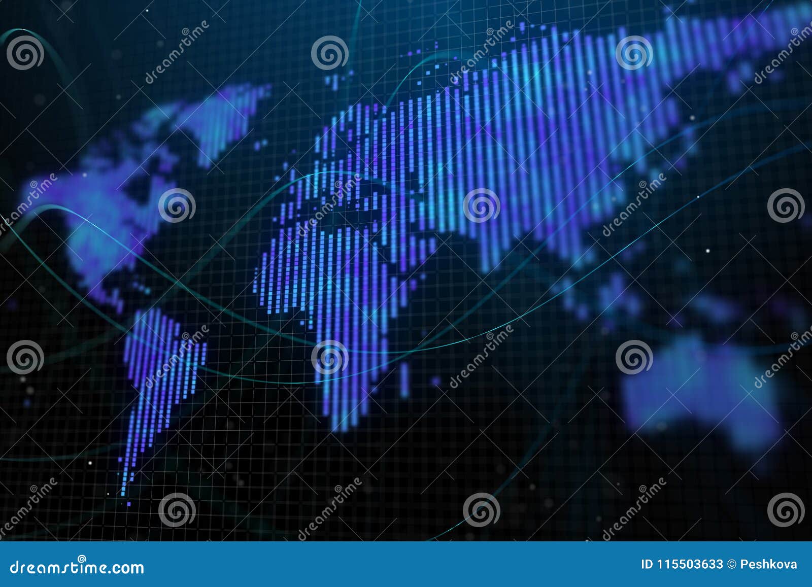 Digital map background stock illustration. Illustration of future ...