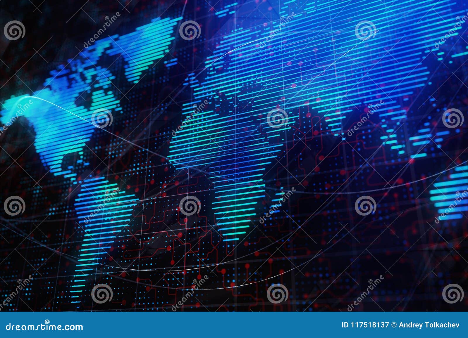 Digital map background stock illustration. Illustration of broadcast ...