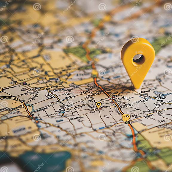 Digital Map Displaying Highlighted Gps Route with Key Waypoints and ...