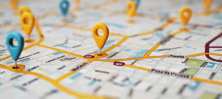 Digital Map with Polling Place Locations for Easy Voting Navigation and ...