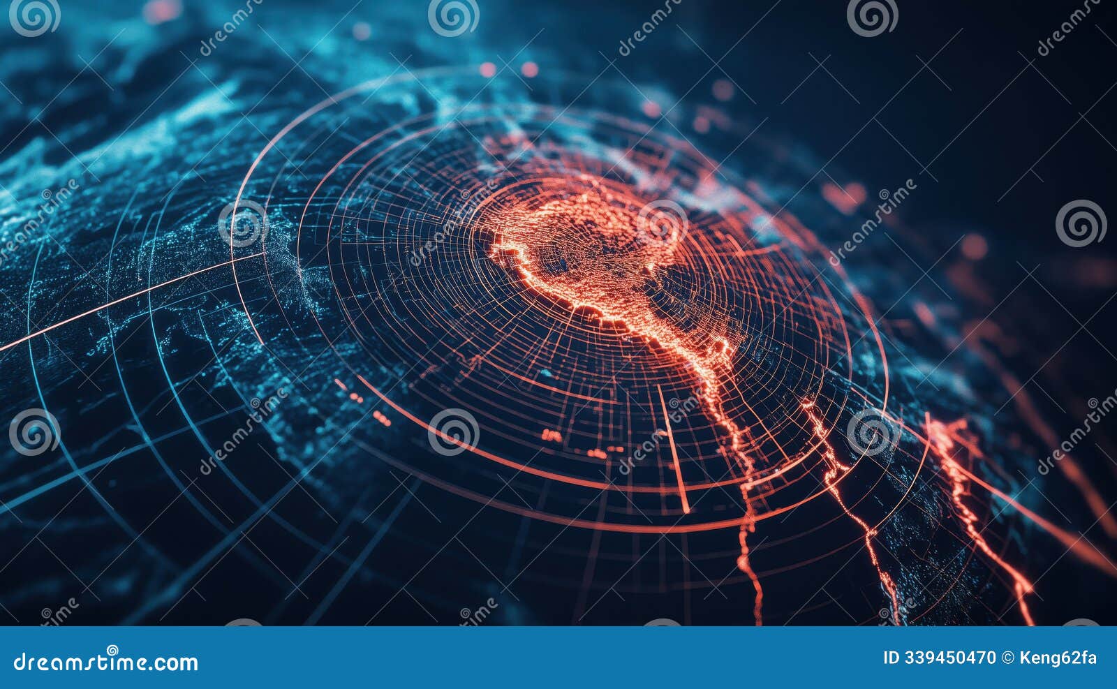 Digital Earthquake Prediction Map Showcasing Intricate Data ...
