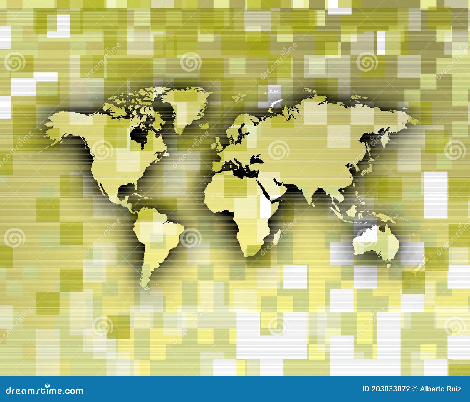 World Map With Pixels - Vector | CartoonDealer.com #130152678