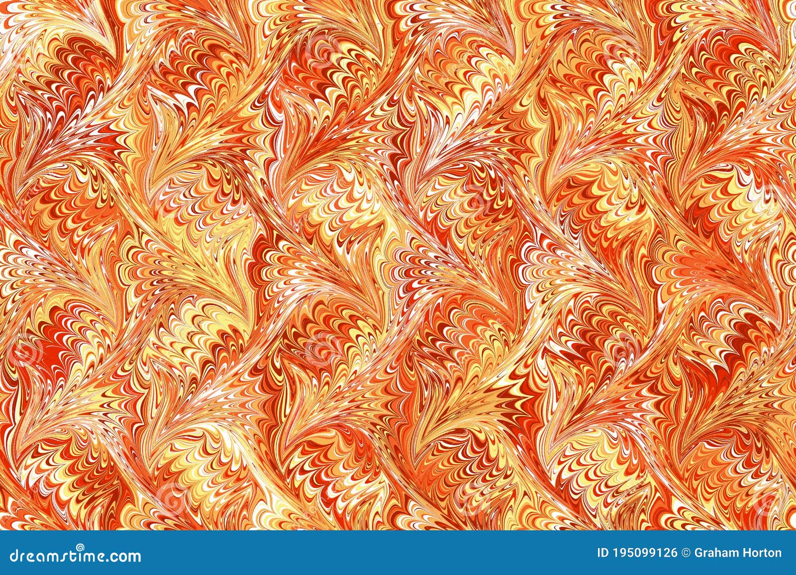 Digital Marbling Orange Fantasy Stock Illustration - Illustration of ...