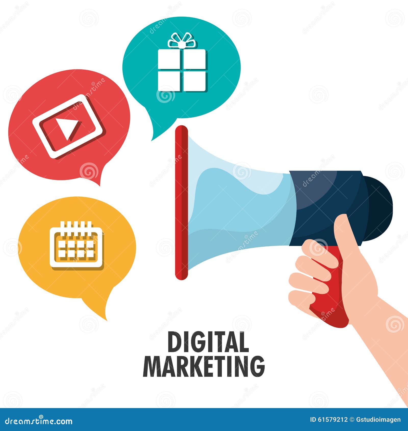 Digital Marketing and Advertising Stock Vector - Illustration of ...