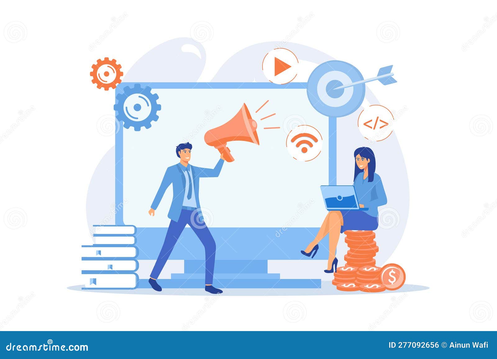 Digital Marketing Benefit. Web Analytics. Programmers Working in Team ...