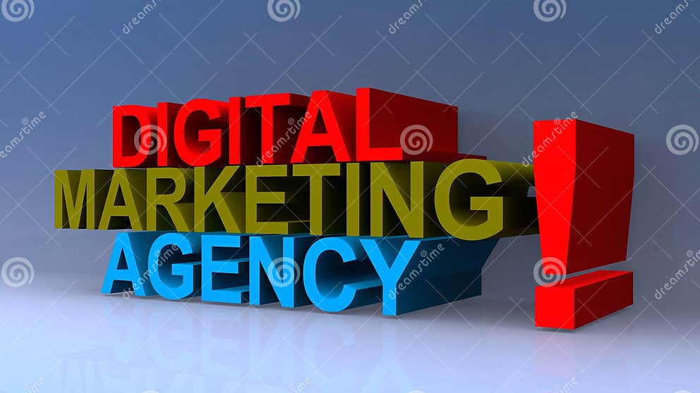 Digital marketing on blue stock illustration. Illustration of abstract ...