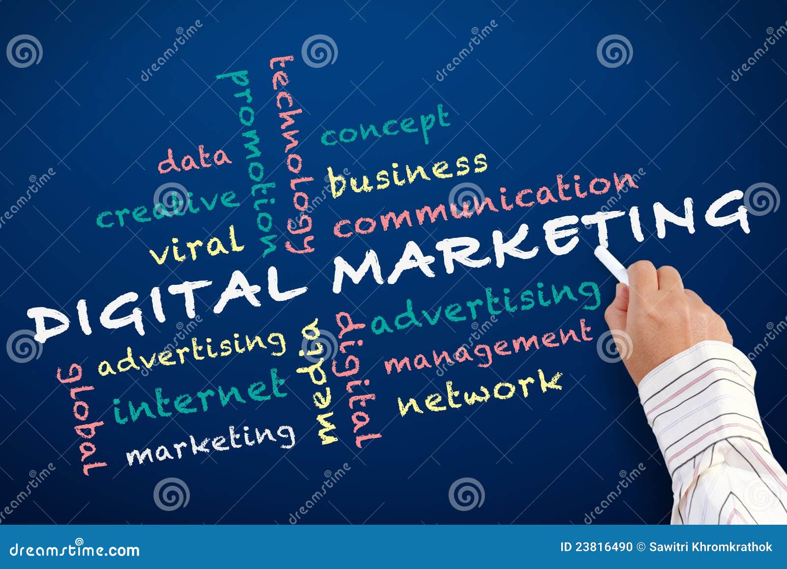 Digital marketing concept stock illustration. Illustration of design ...