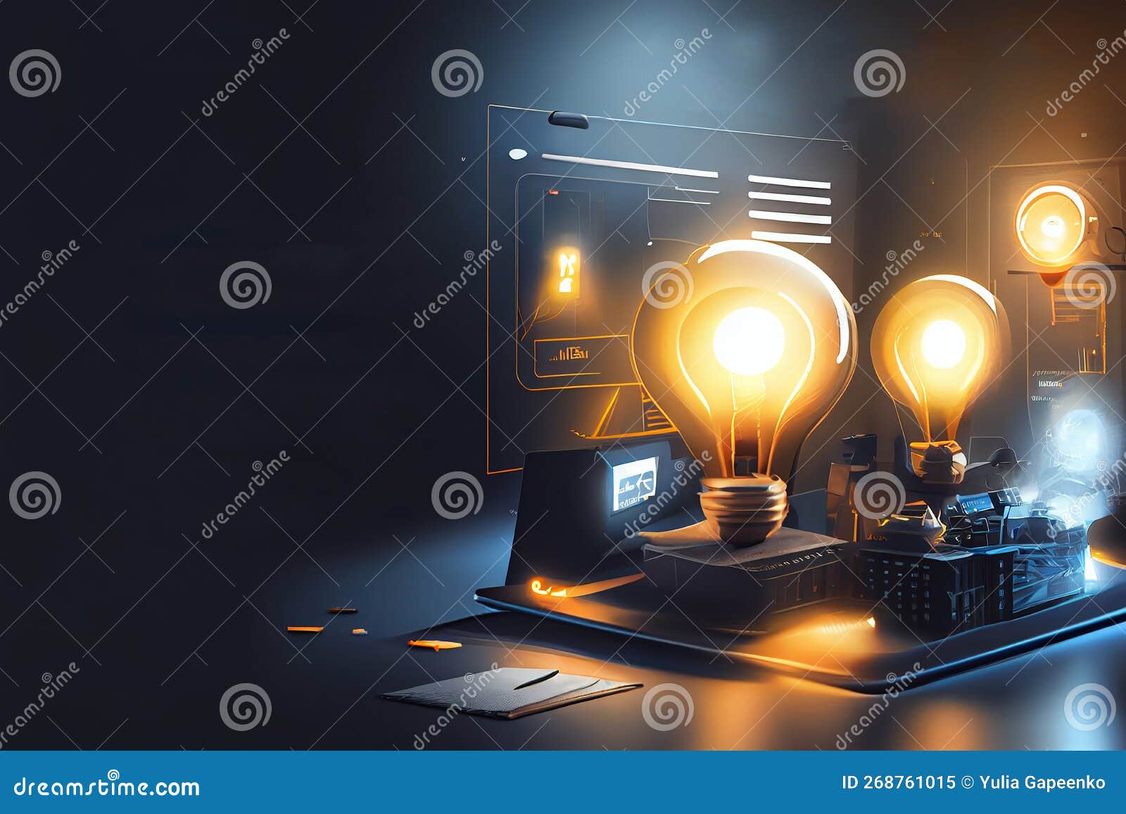 Digital Marketing Concept Background. Illustration AI Generative Stock ...