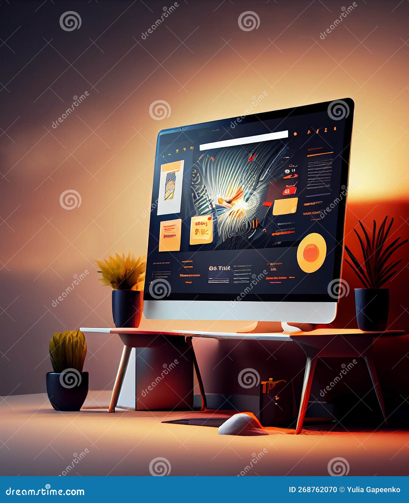 Digital Marketing Concept Background. Illustration AI Generative Stock ...