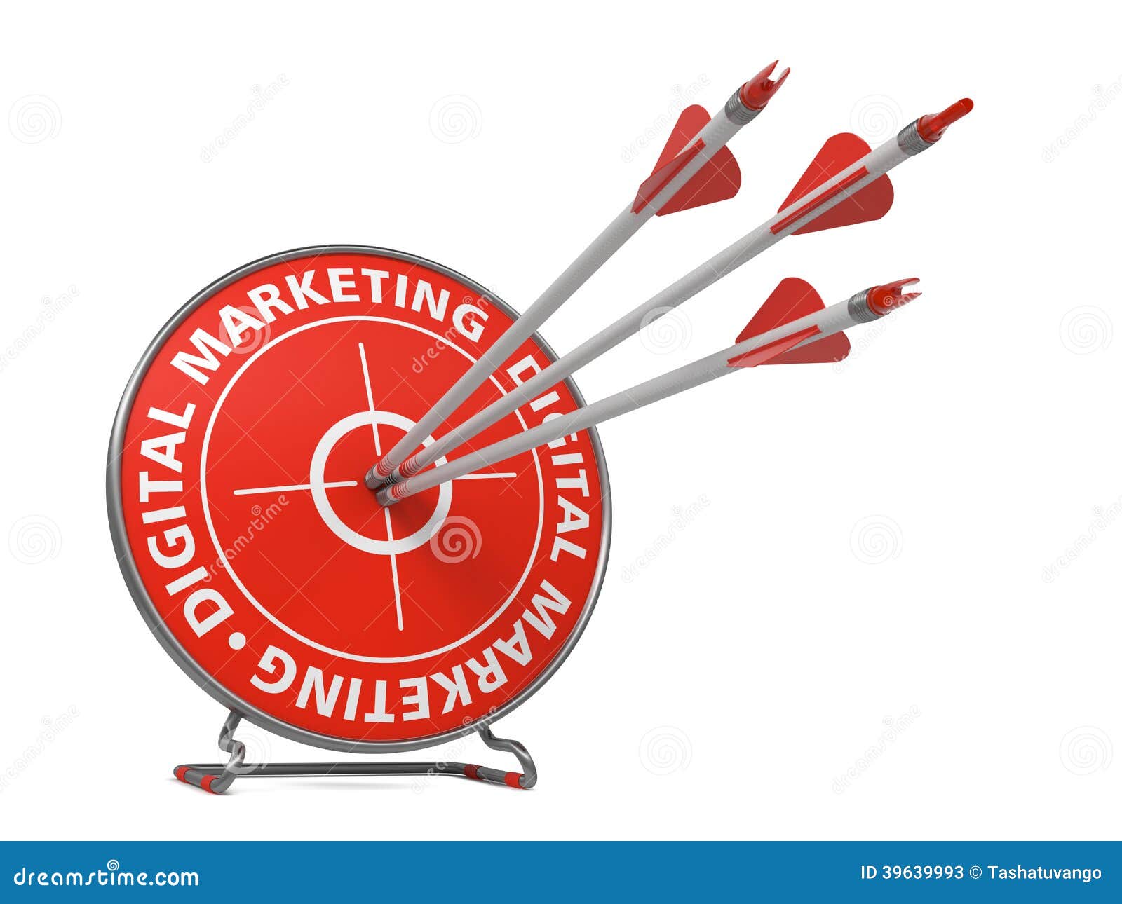 Digital Marketing Concept - Hit Target. Stock Image - Image of campaign ...