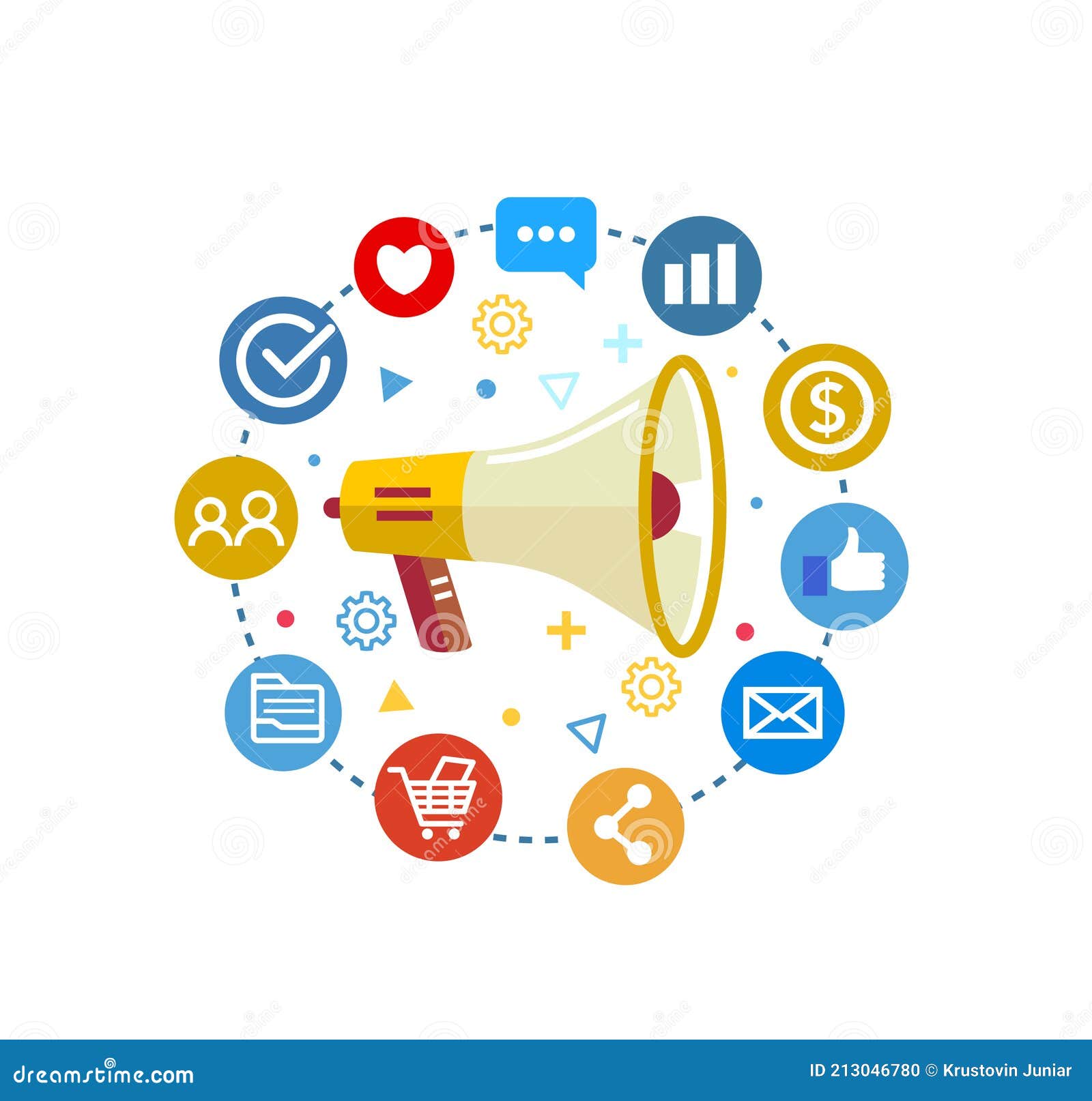 Digital Marketing Concept with Megaphone Stock Vector - Illustration of ... Digital Marketing Concept with Megaphone Stock Vector - Illustration of ...