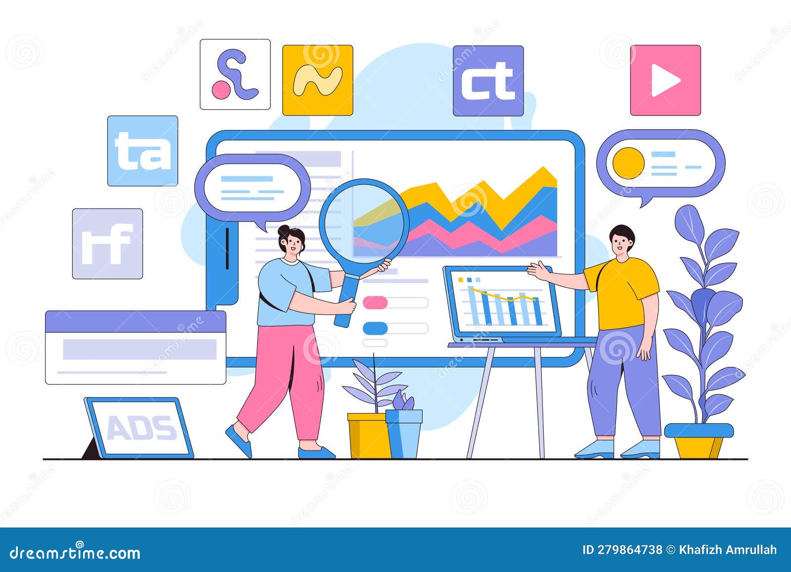 Digital Marketing Concept with Person Creating Social Media Ads ... Digital Marketing Concept with Person Creating Social Media Ads ...